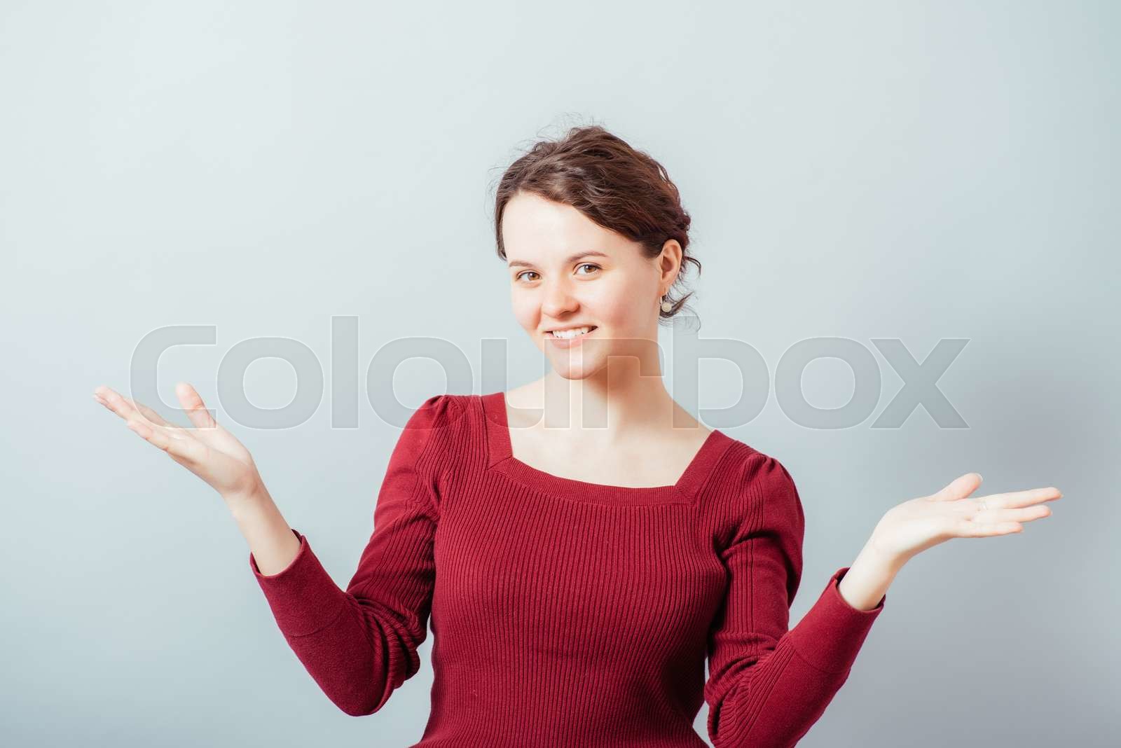 woman showing she is does not know | Stock image | Colourbox