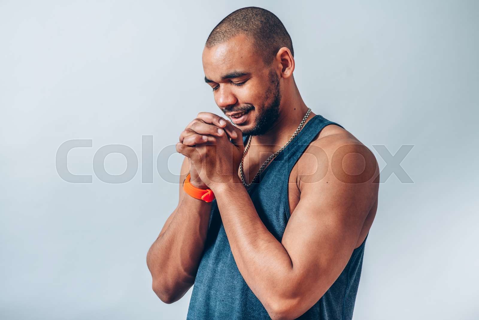 man praying | Stock image | Colourbox