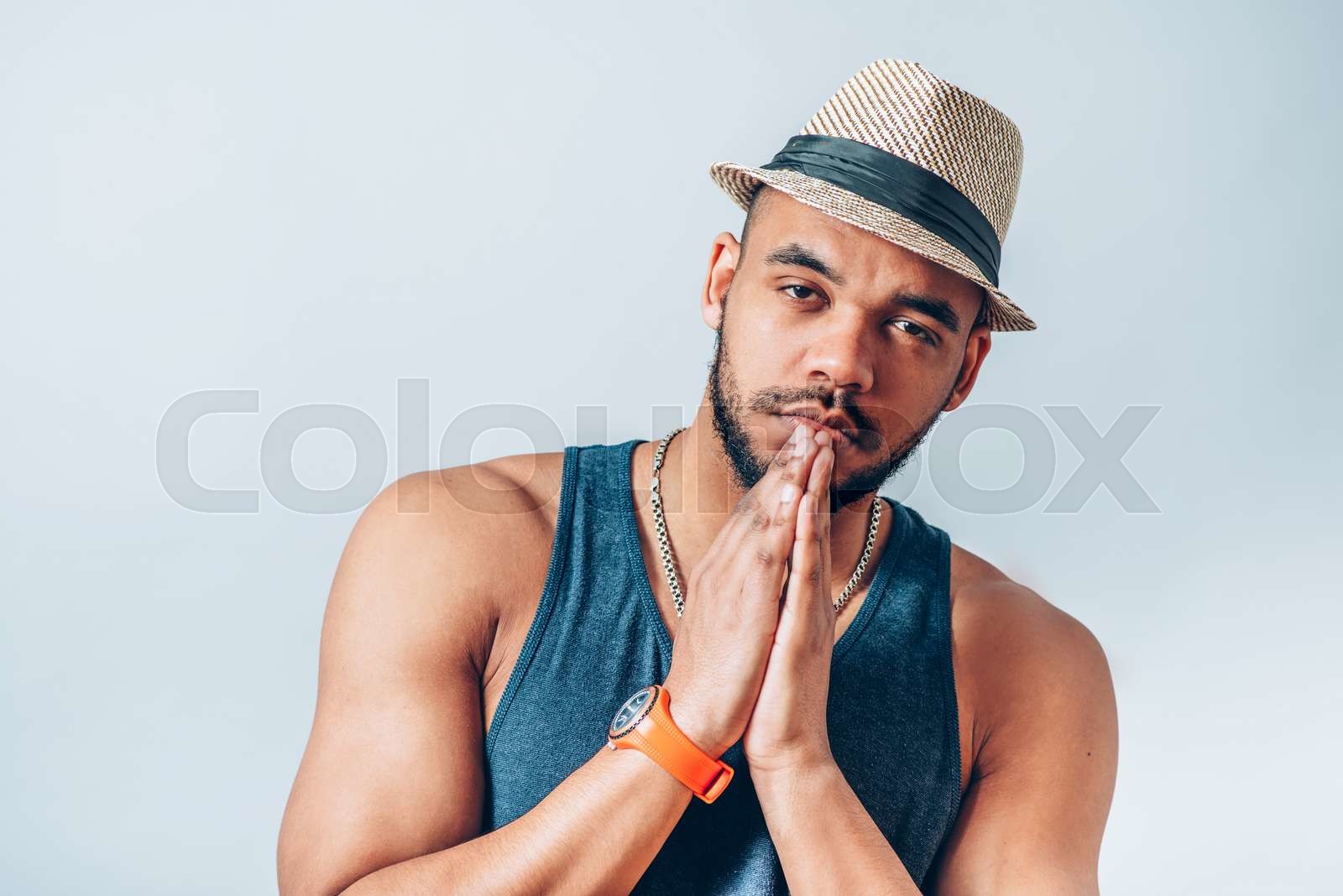 This is an image of man pledging. | Stock image | Colourbox