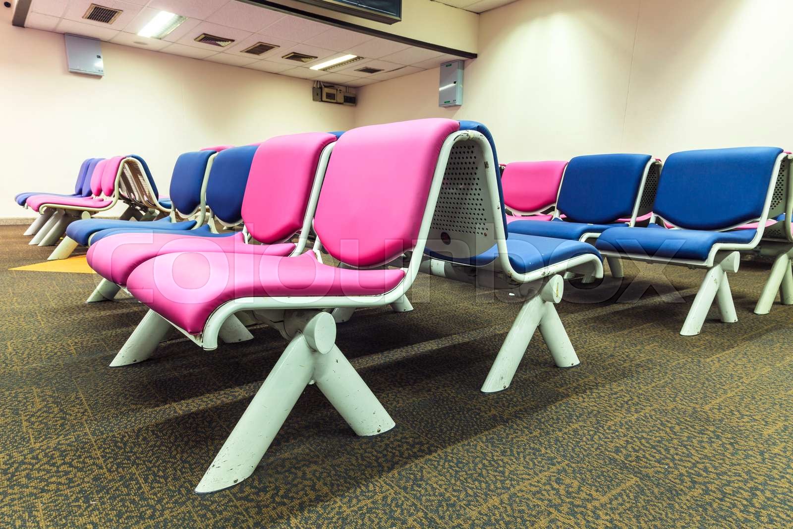 Bench in the terminal of airport | Stock image | Colourbox