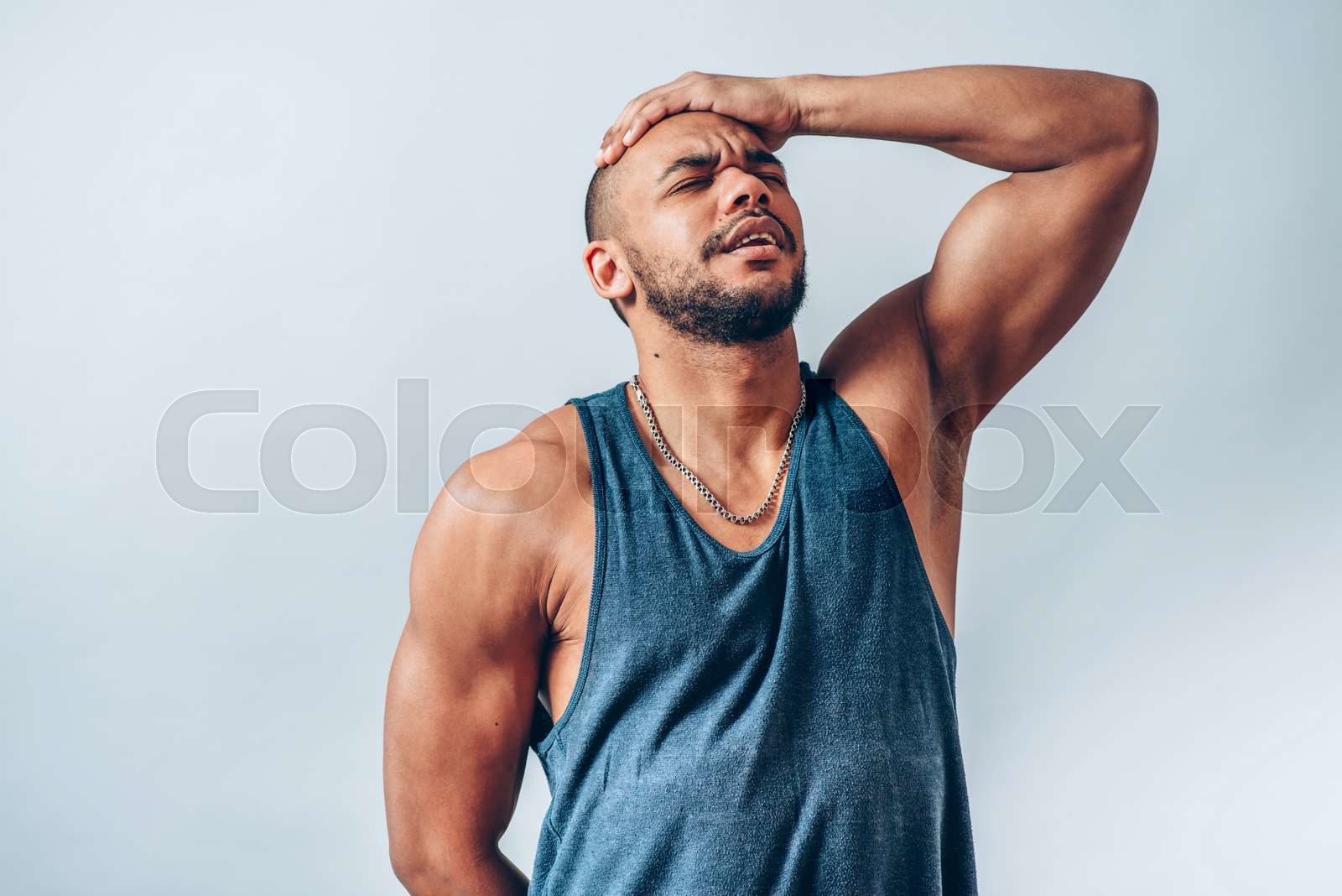 black man forgot something | Stock image | Colourbox