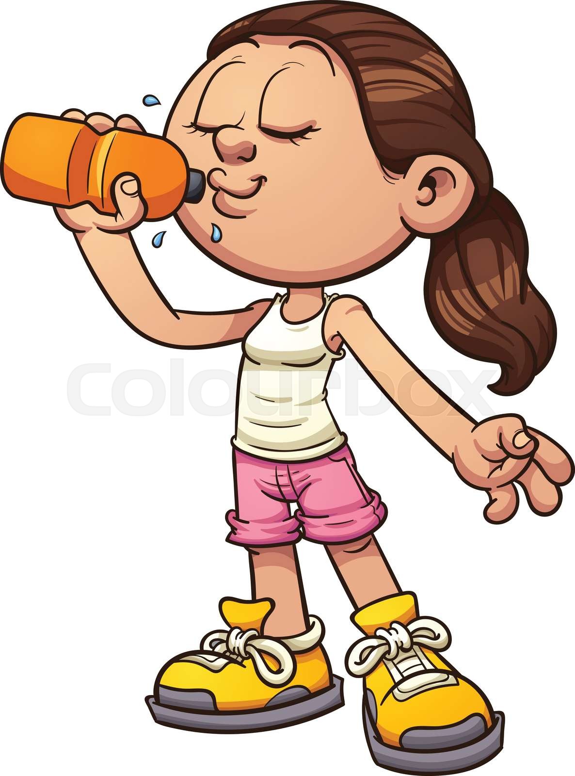 Drinking water | Stock vector | Colourbox