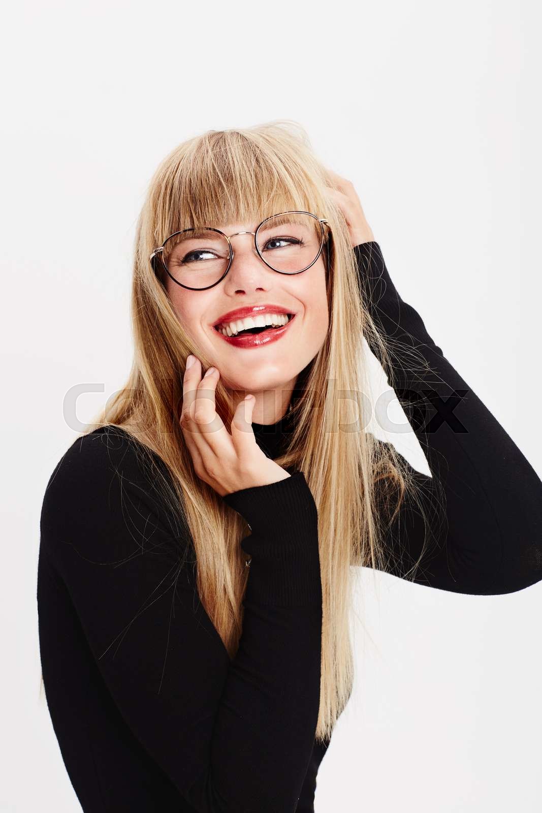 Laughing young model | Stock image | Colourbox