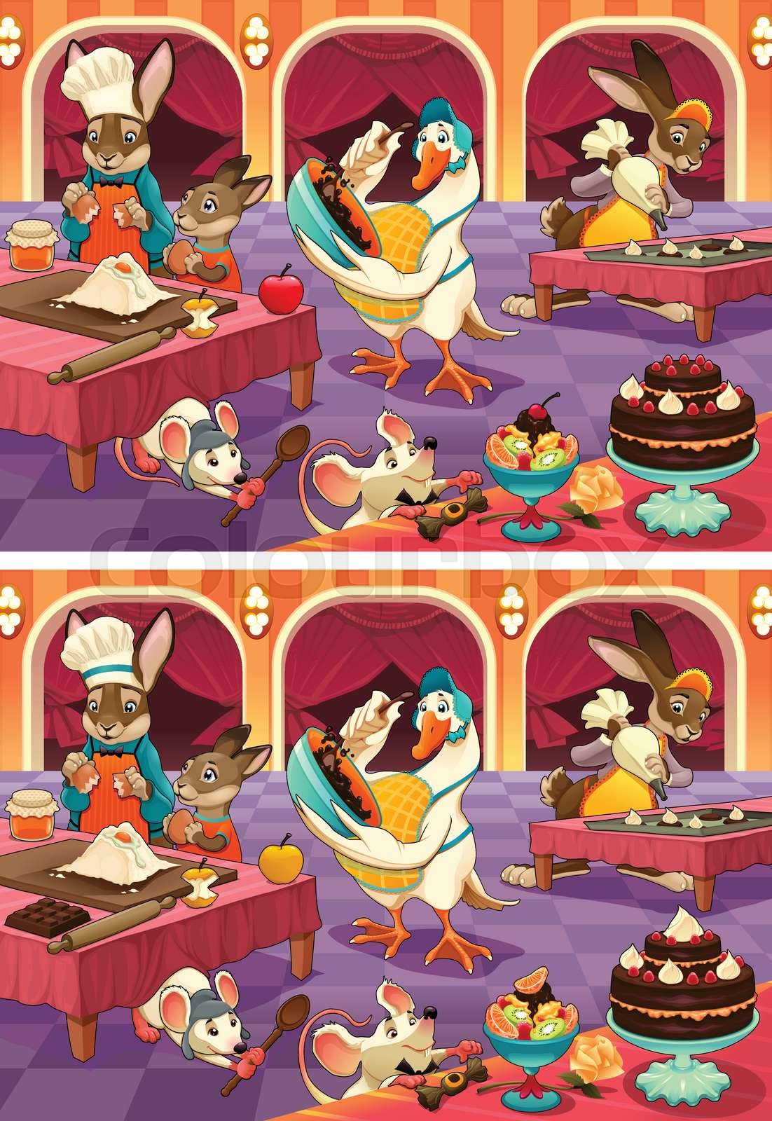 Spot the differences | Stock vector | Colourbox