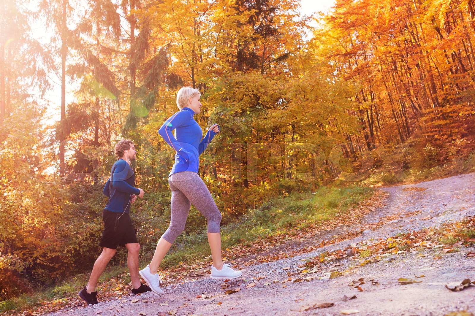 Beautiful couple running | Stock image | Colourbox