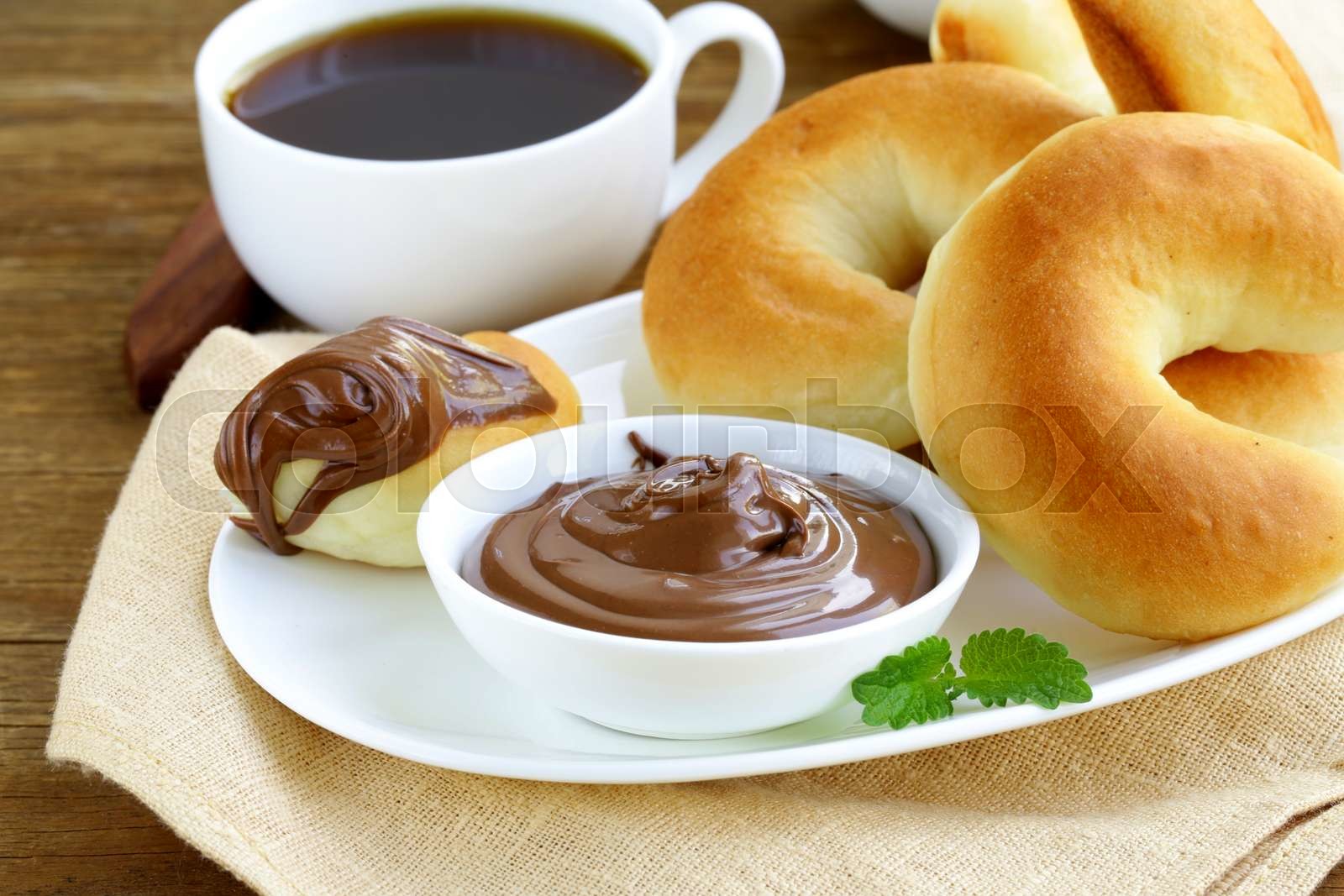 Chocolate nut paste (nutella) | Stock image | Colourbox