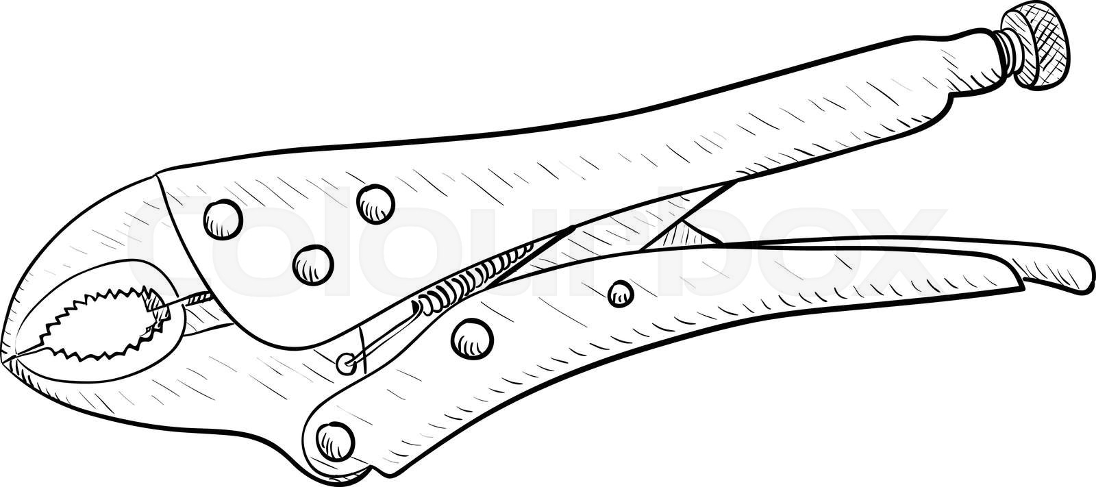 Locking Adjustable Pliers | Stock vector | Colourbox