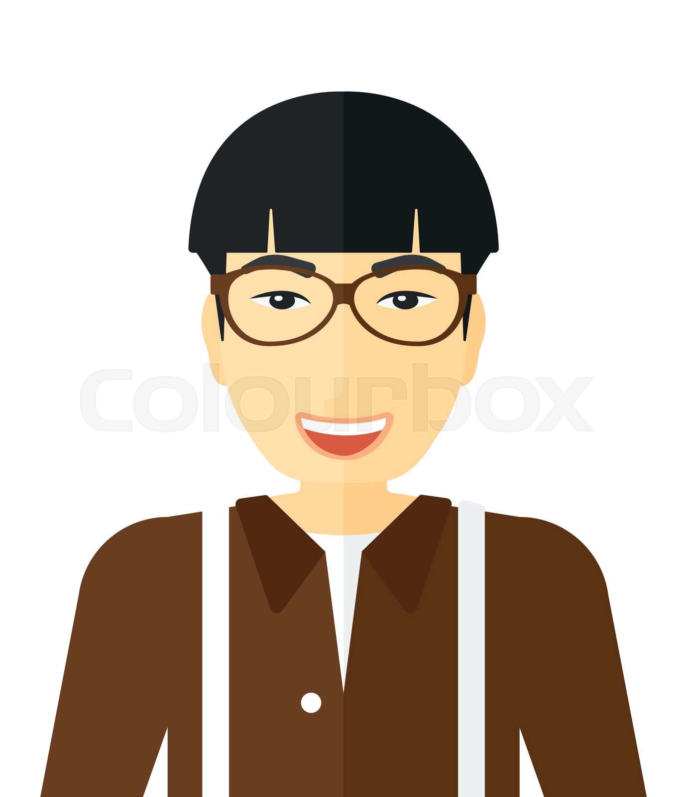 Smiling happy man. | Stock vector | Colourbox