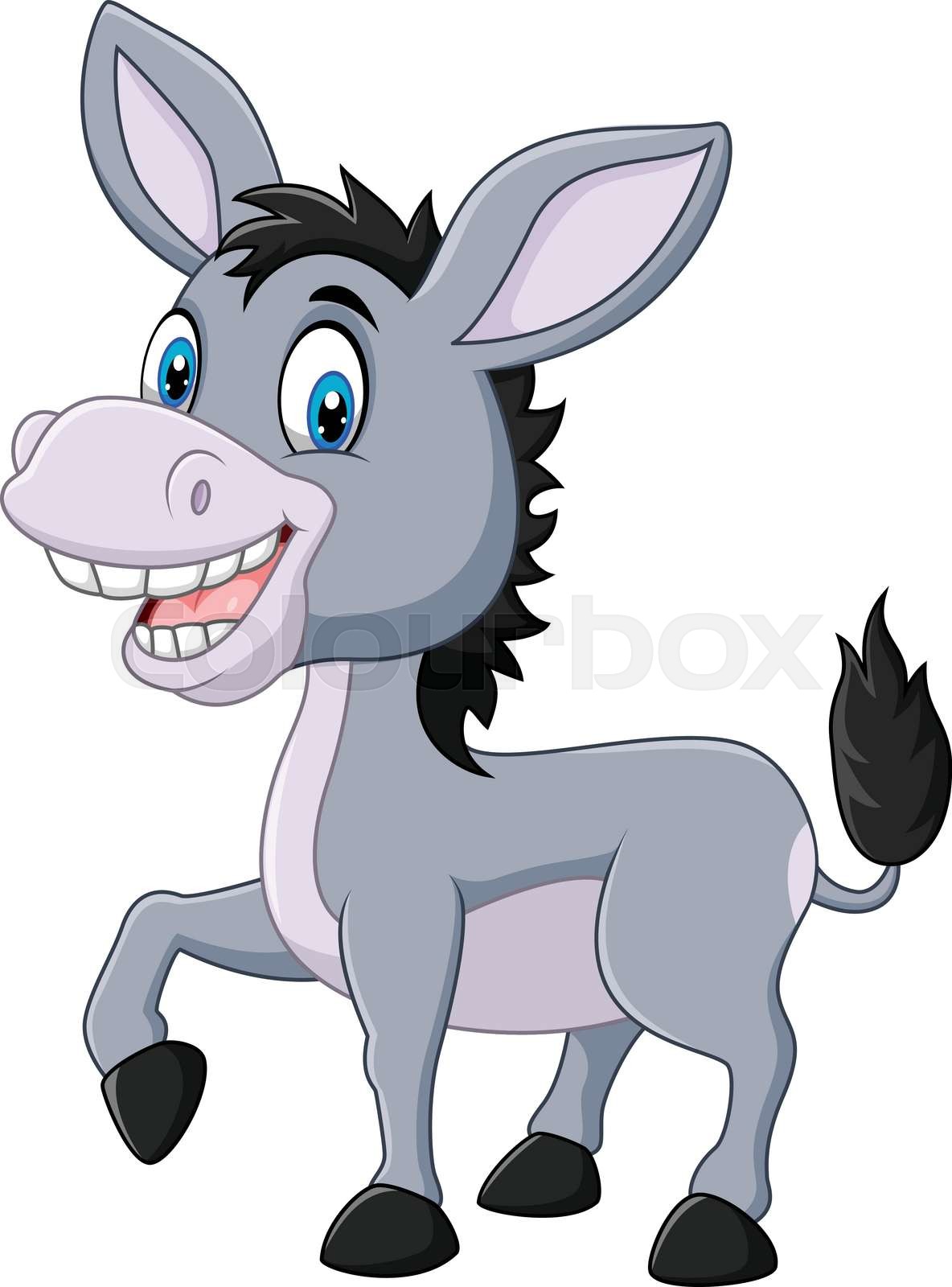 esel, grau, niedlich | Stock-Vektor | Colourbox