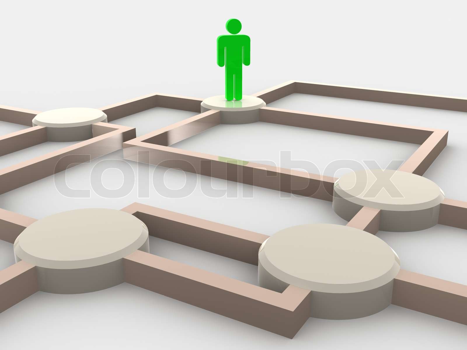 Silhouettes of people. 3d | Stock image | Colourbox