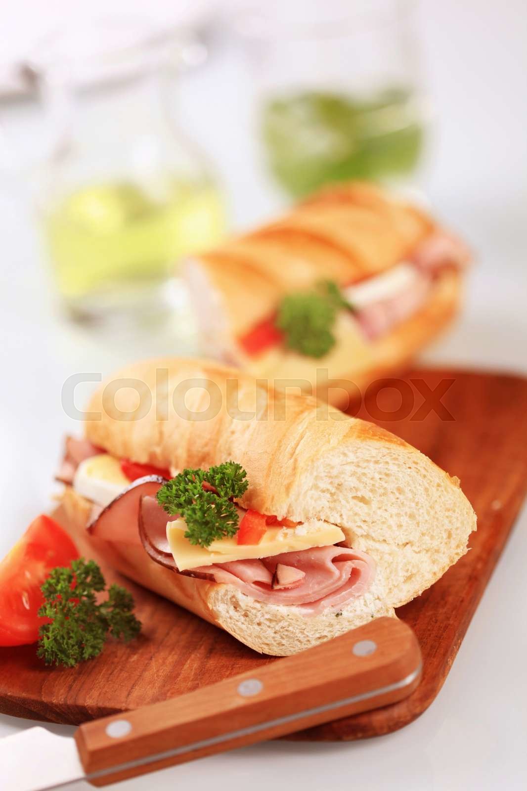 Ham and cheese sub sandwich | Stock image | Colourbox