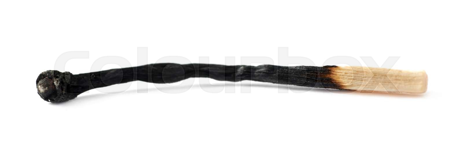 Burnt match stick isolated | Stock image | Colourbox