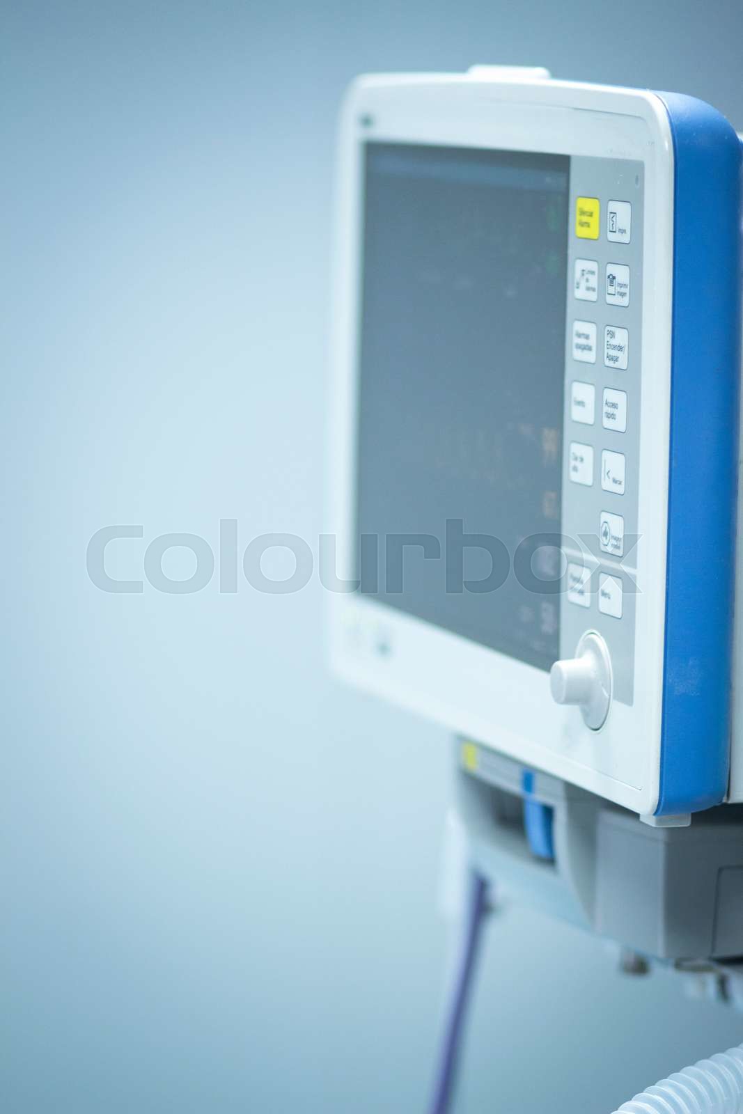 Hospital surgery heart rate monitor screen | Stock image | Colourbox
