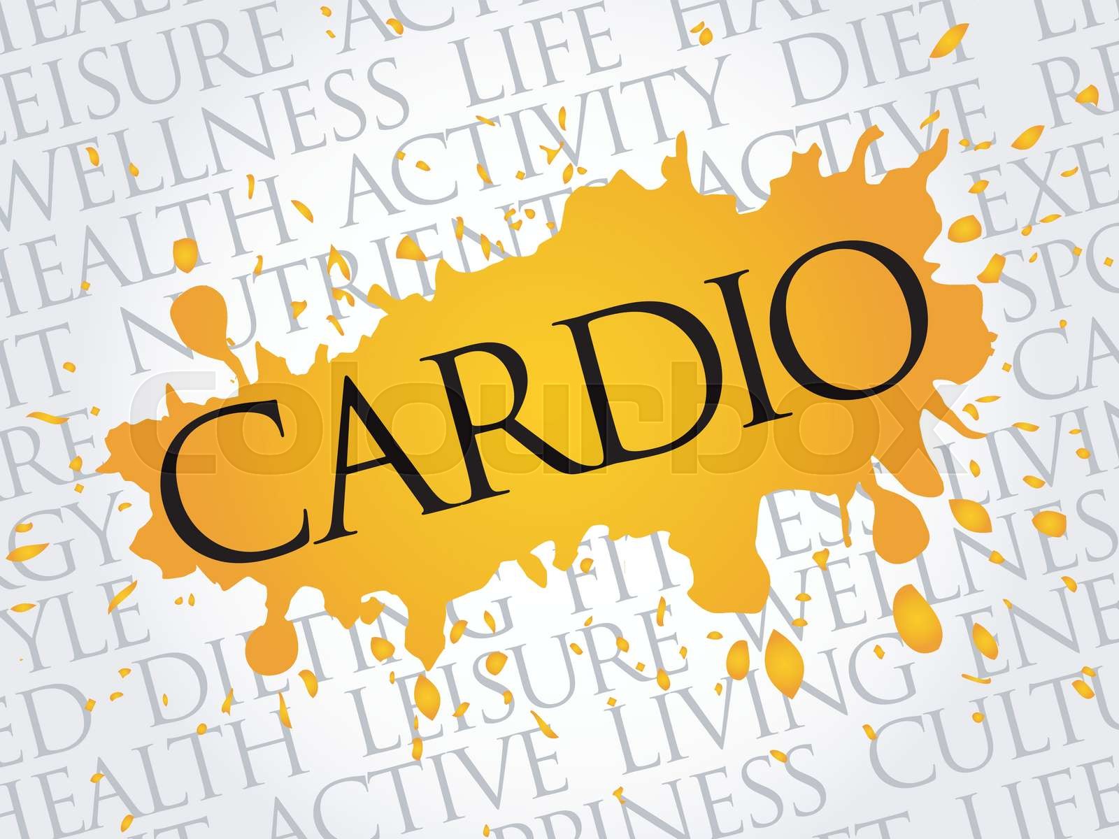 CARDIO word cloud, fitness, sport | Stock vector | Colourbox