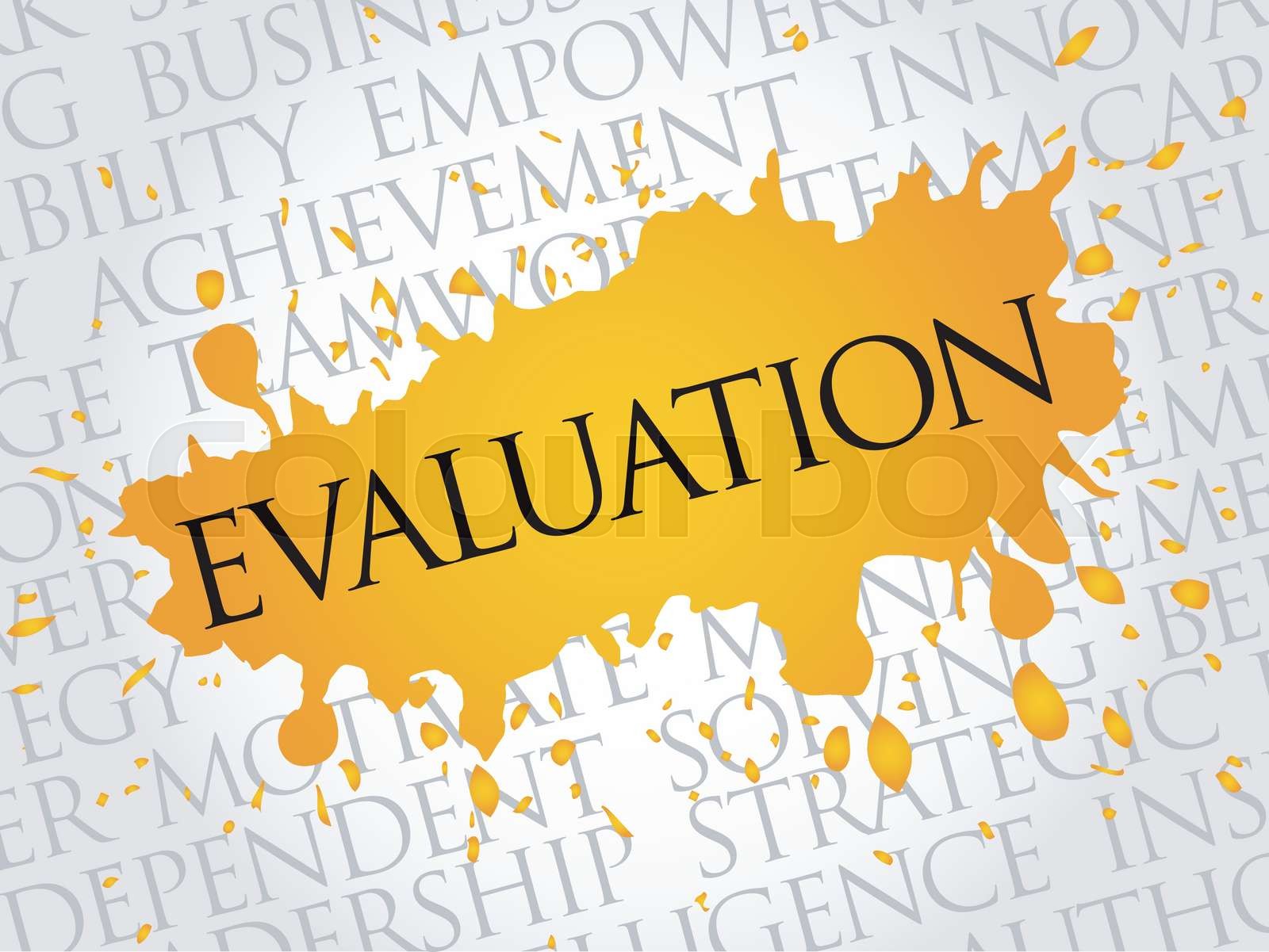 Evaluation word cloud | Stock vector | Colourbox