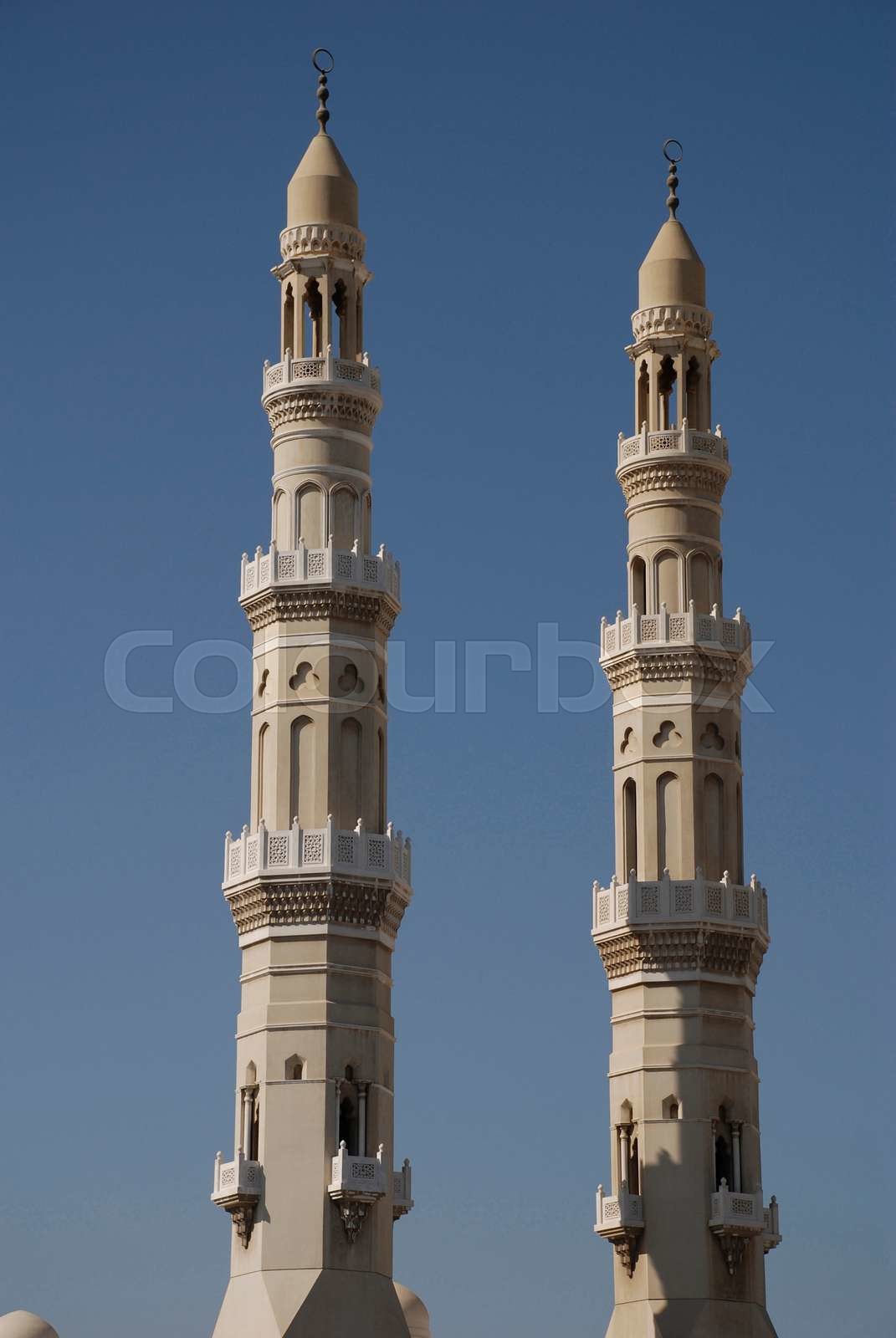 Minarets at Kanoo Mosque, Bahrain | Stock image | Colourbox