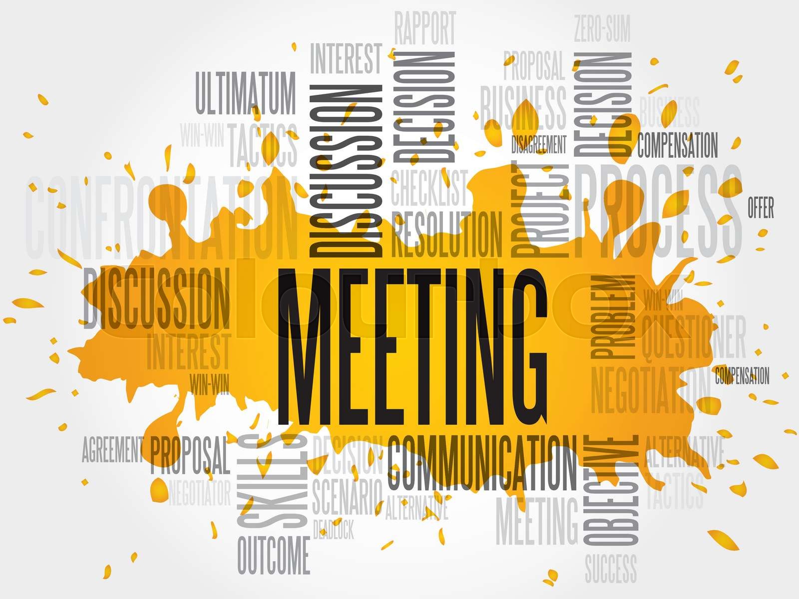 Meeting word cloud | Stock vector | Colourbox