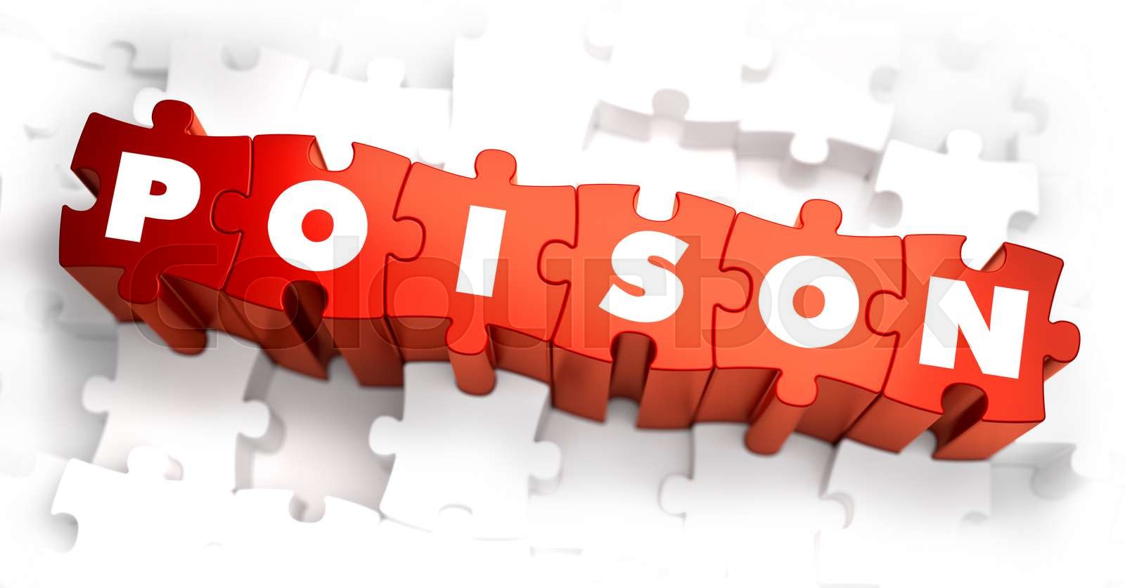 Poison - White Word on Red Puzzles. | Stock image | Colourbox