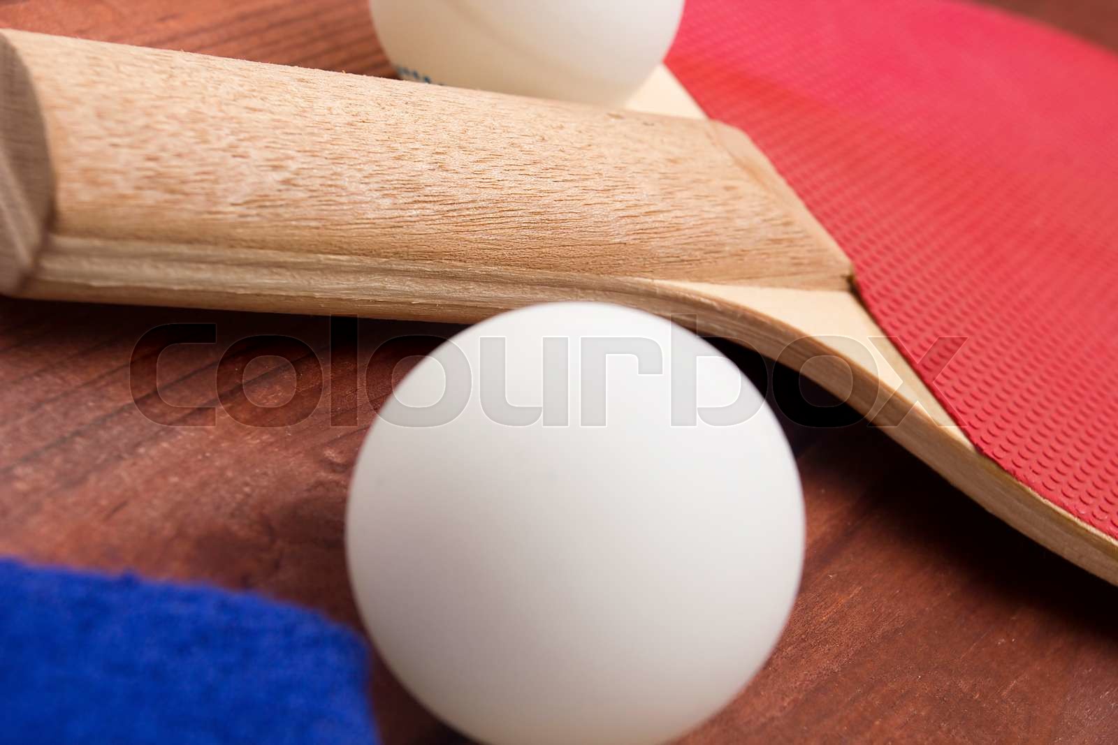 Ball ping-pong with a tennis racket | Stock image | Colourbox