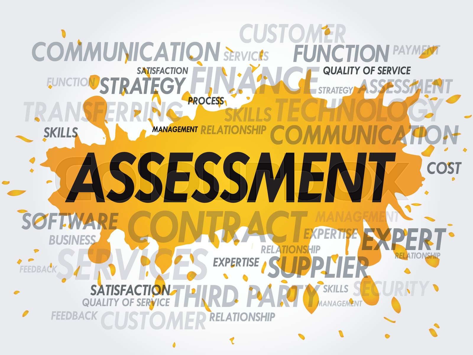 ASSESSMENT word cloud | Stock vector | Colourbox