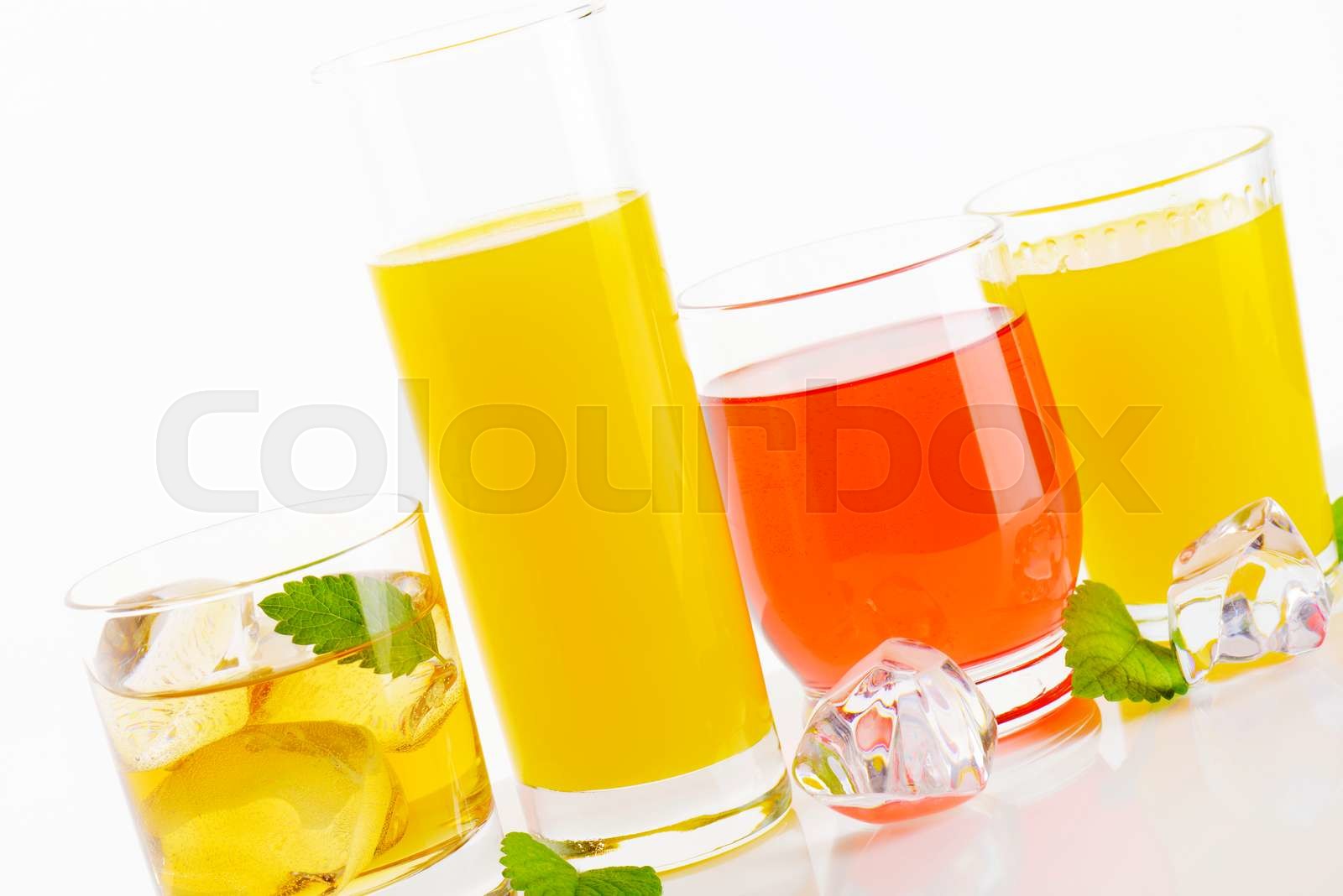 Variety of cold drinks | Stock image | Colourbox