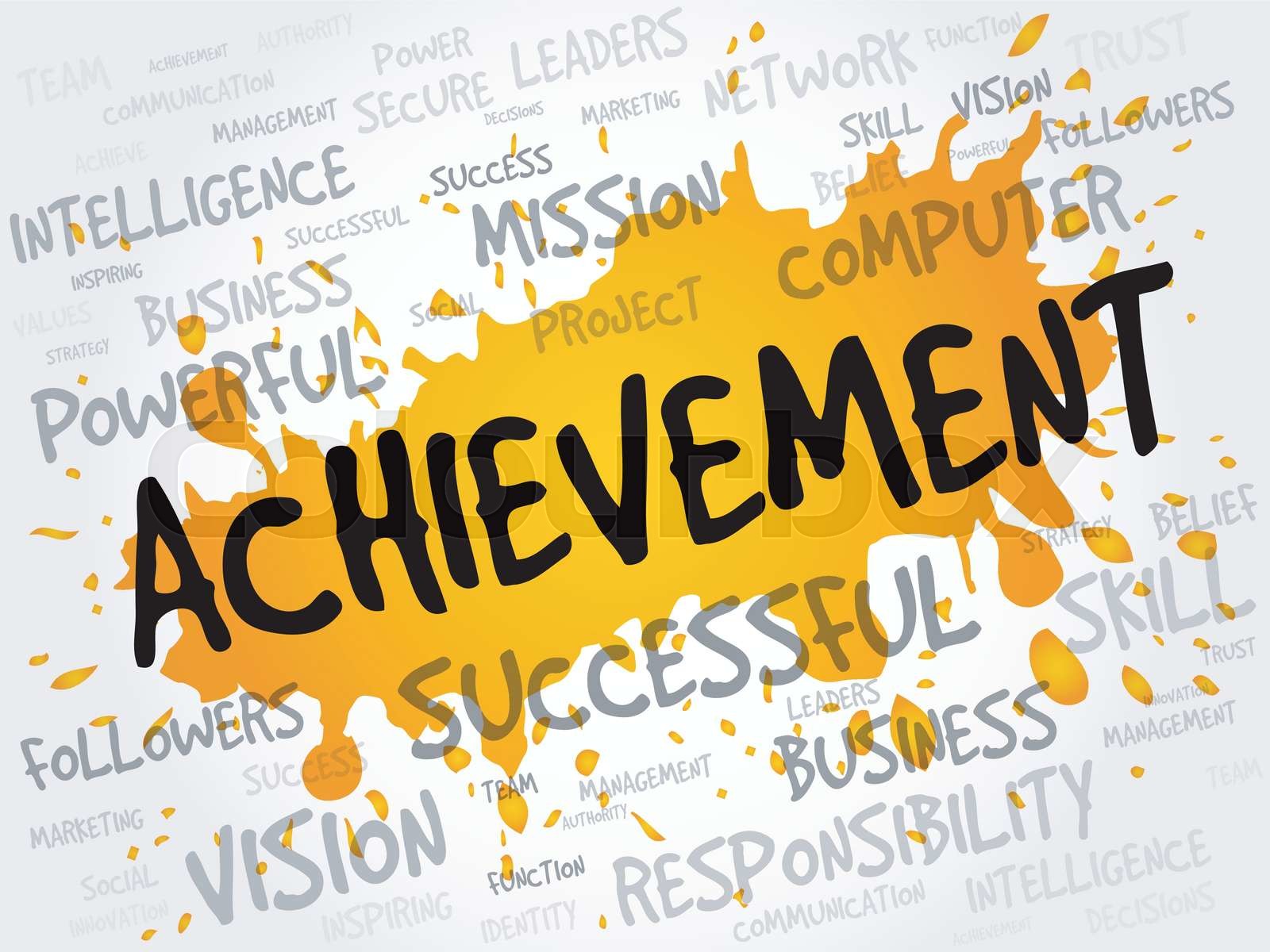 Achievement word cloud | Stock vector | Colourbox