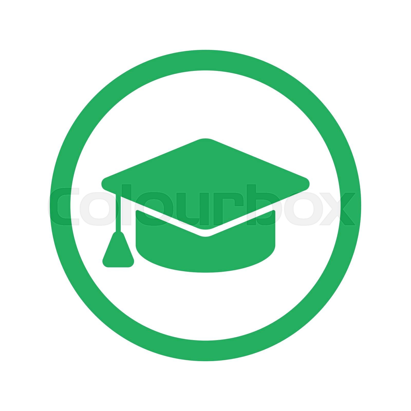 Green Graduation Cap And Diploma