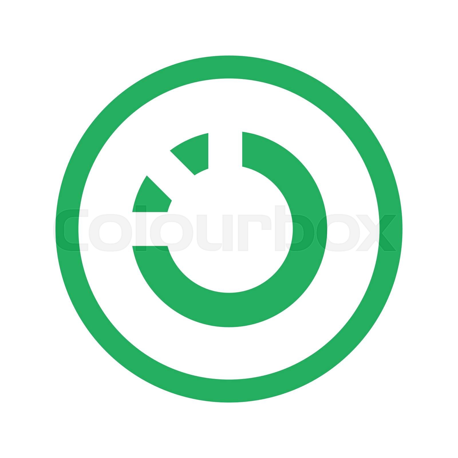 Flat green Loading icon and green circle | Stock vector | Colourbox