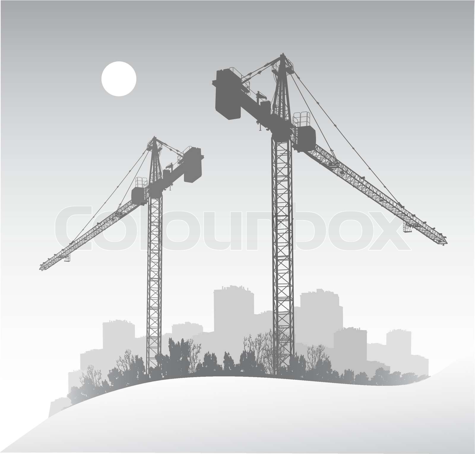 grúa, vector, grúas | Vector de archivo | Colourbox