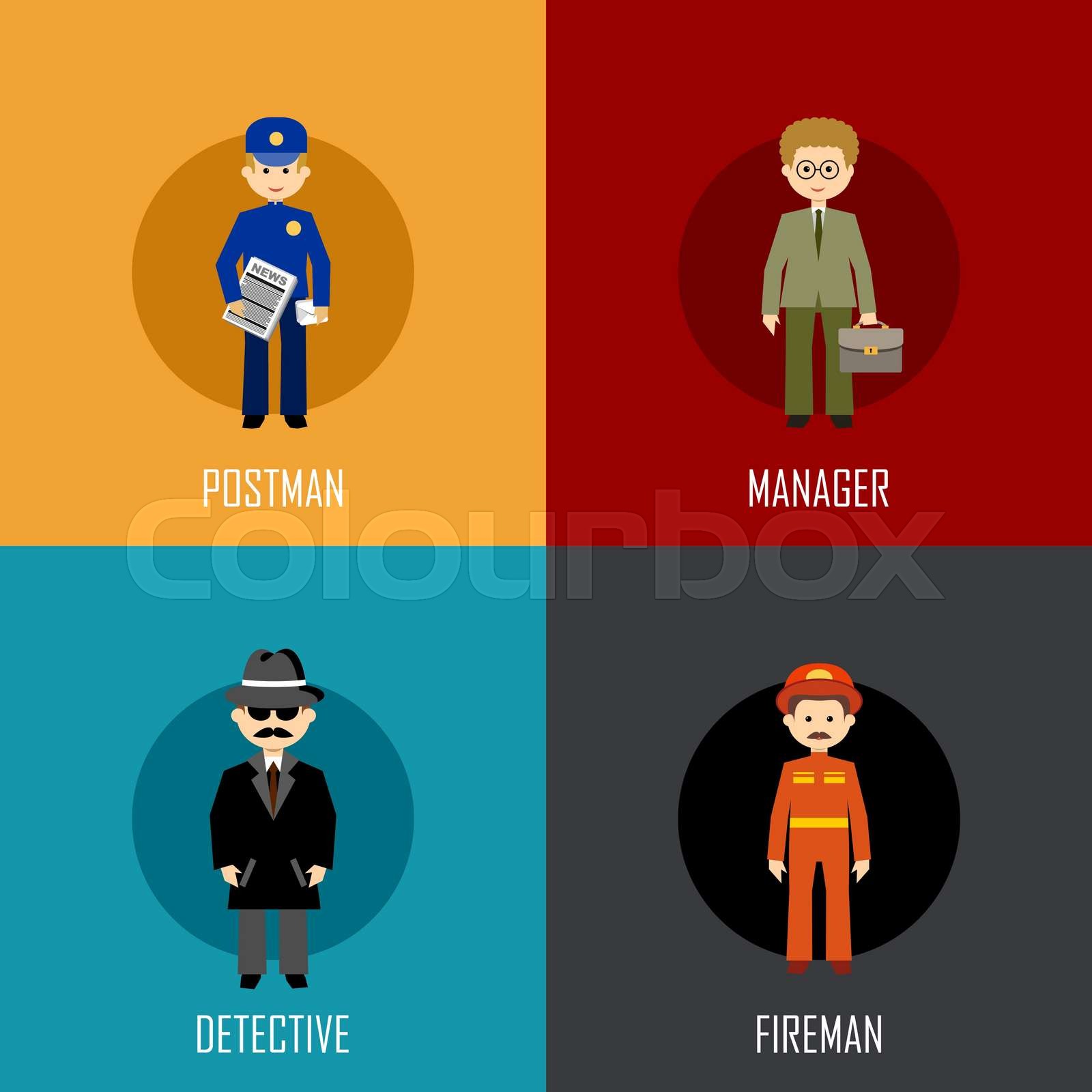 Profession Set Stock Vector Colourbox