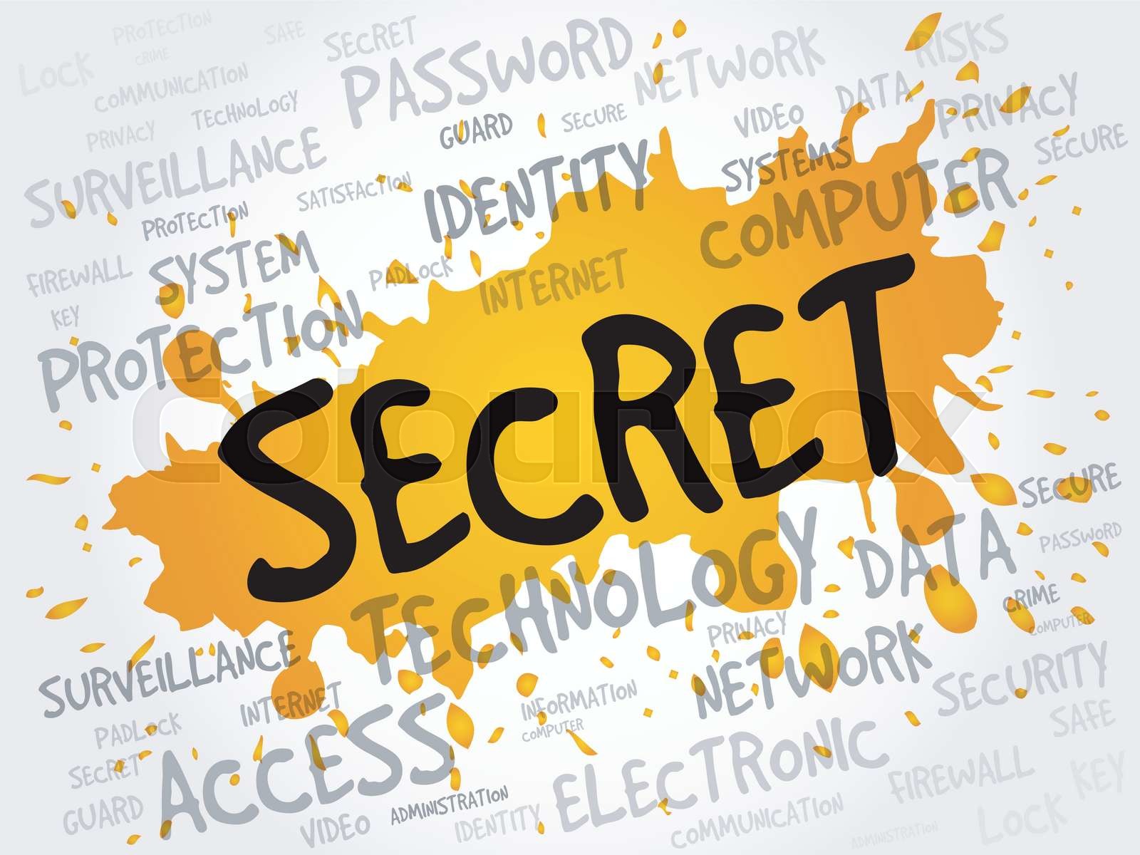 SECRET word cloud | Stock vector | Colourbox