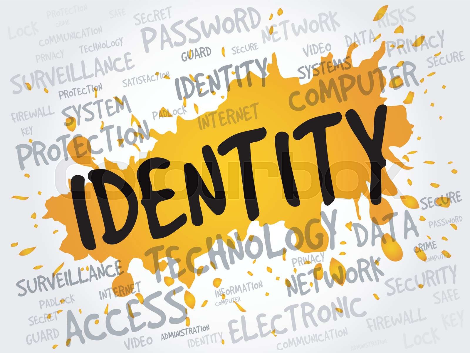 IDENTITY word cloud | Stock vector | Colourbox