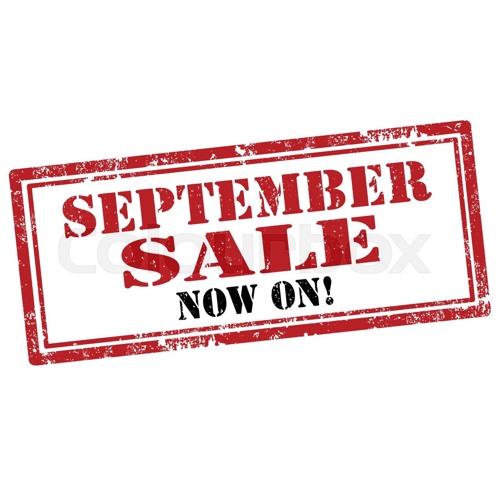 September Sale-stamp | Stock vector | Colourbox
