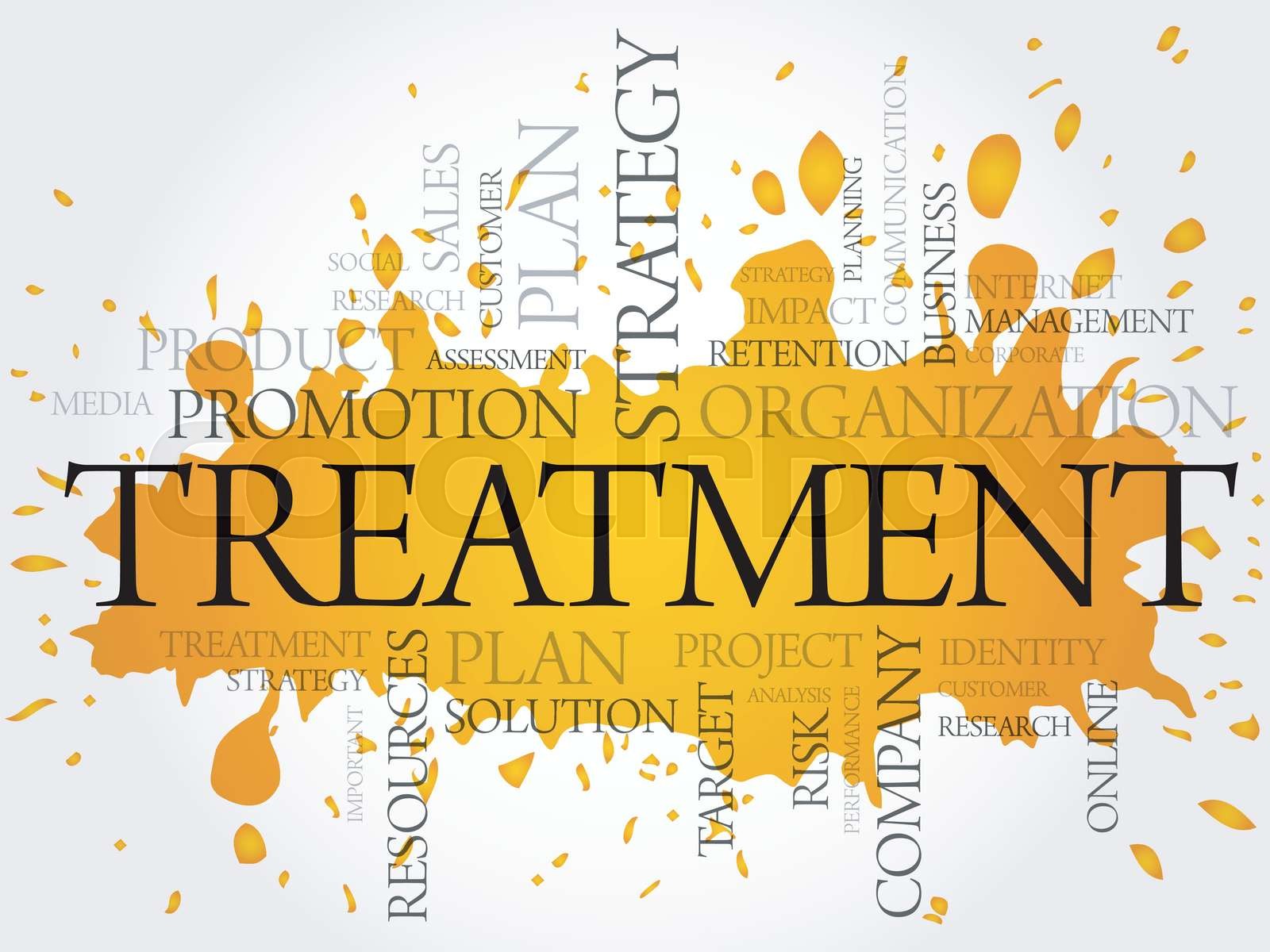 Treatment word cloud | Stock vector | Colourbox