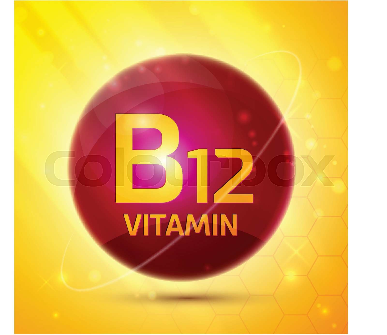 Vitamin B12 icon | Stock vector | Colourbox