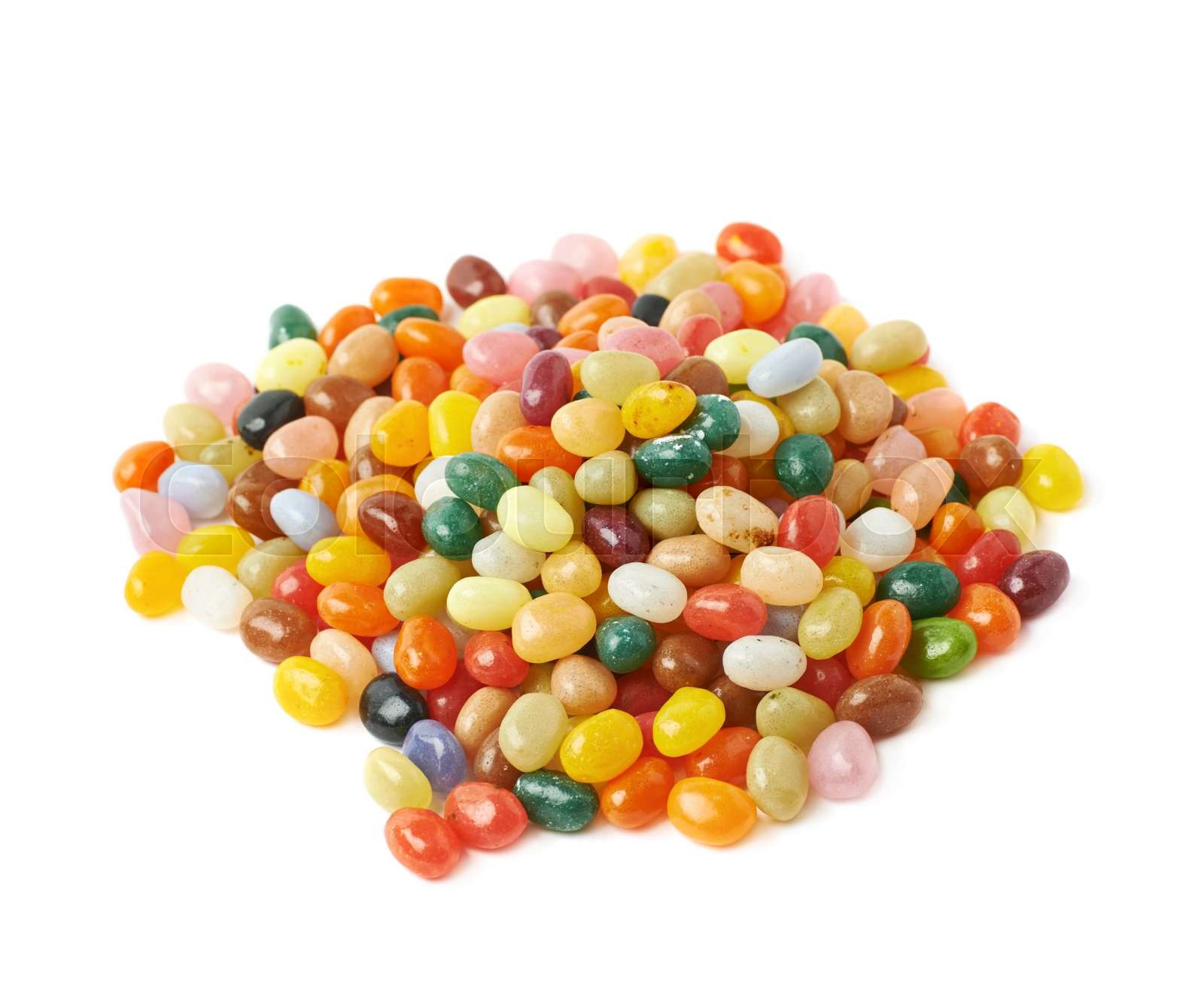 Big pile of jelly beans isolated | Stock image | Colourbox
