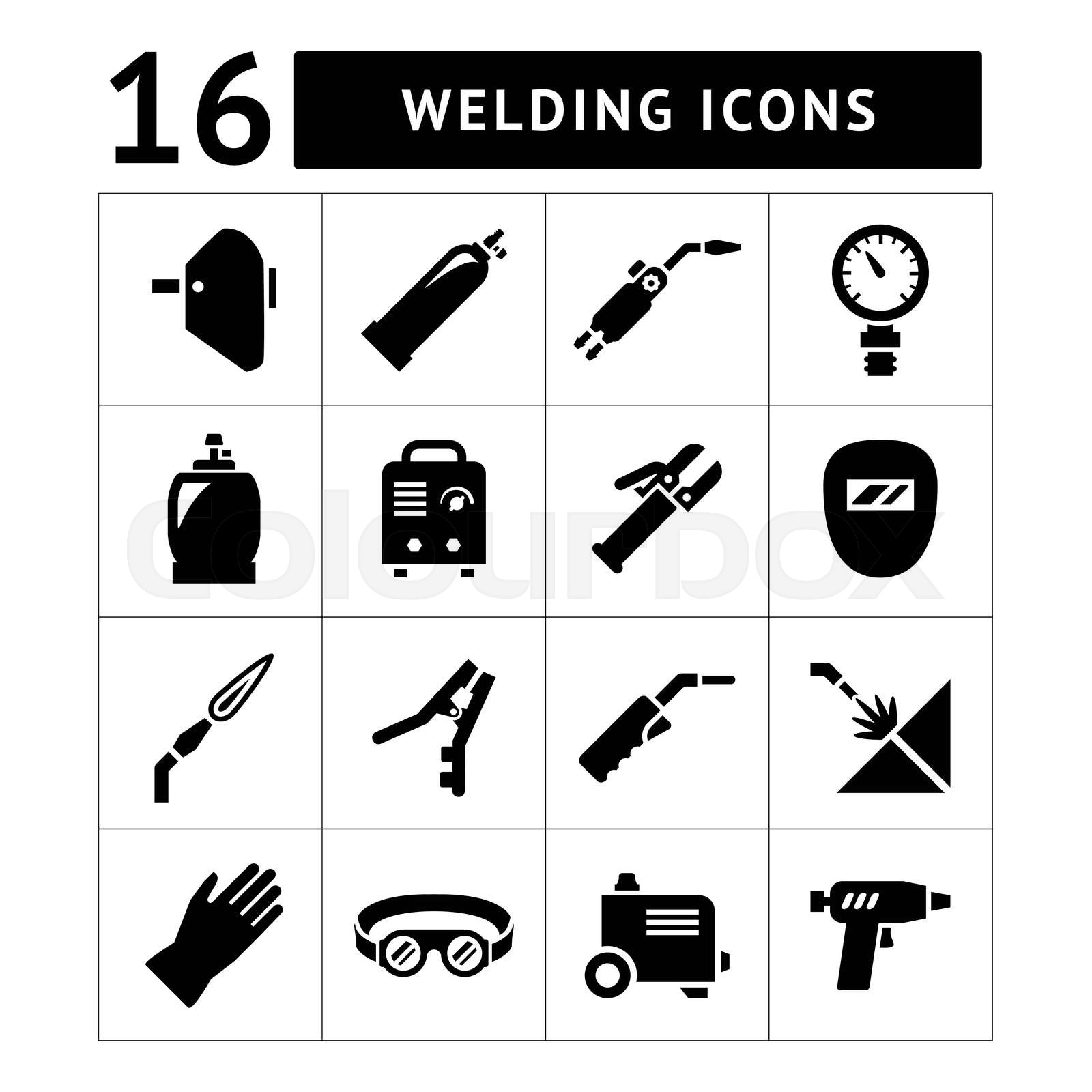 Set icons of welding | Stock vector | Colourbox