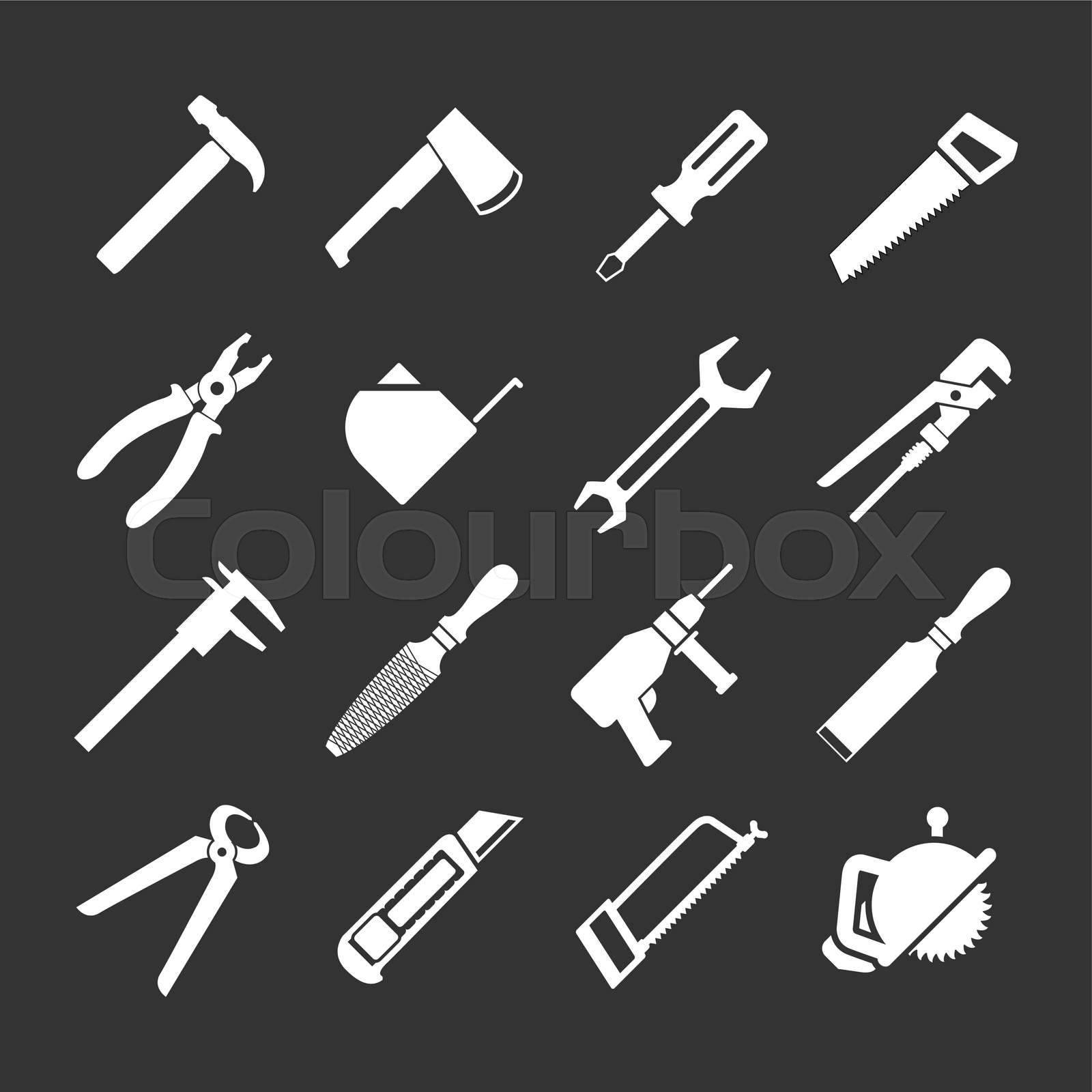 Set icons of tools | Stock vector | Colourbox