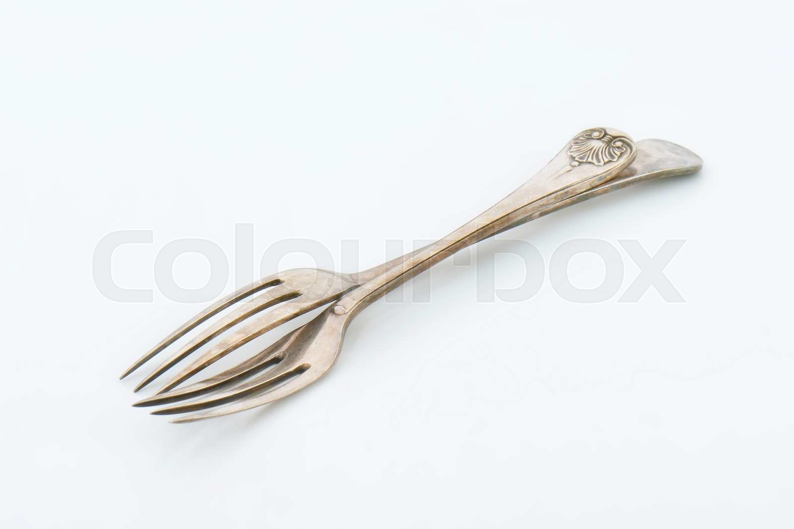 Vintage three-tine forks | Stock image | Colourbox
