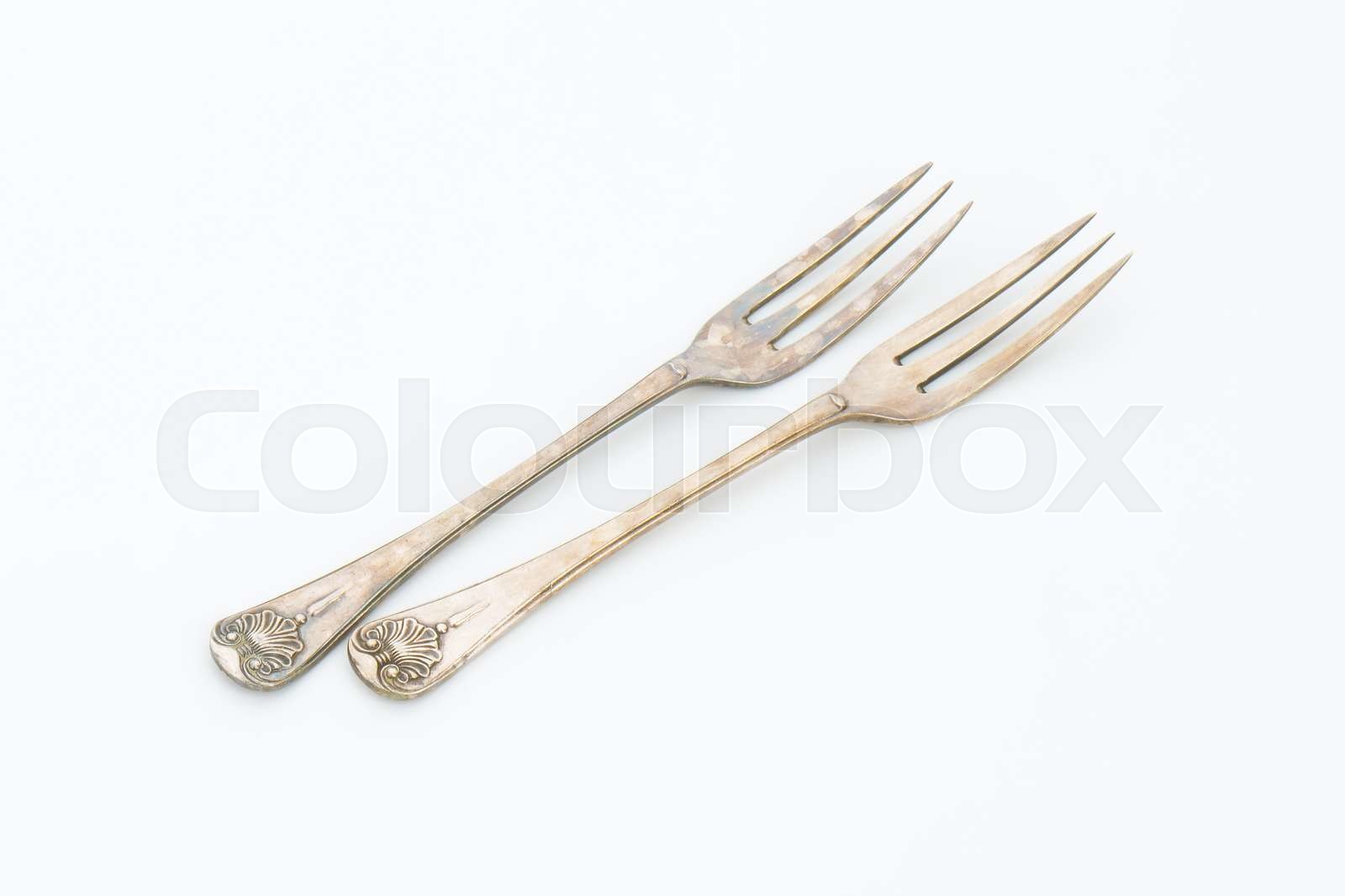 Vintage three-tine forks | Stock image | Colourbox