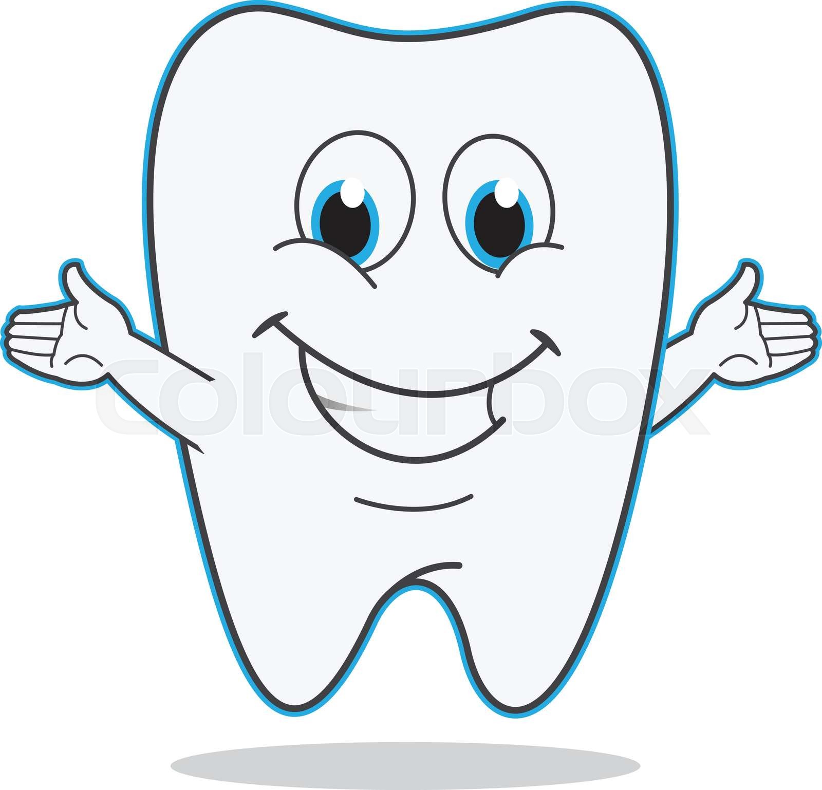 Cute cartoon teeth vector illustration | Stock vector | Colourbox