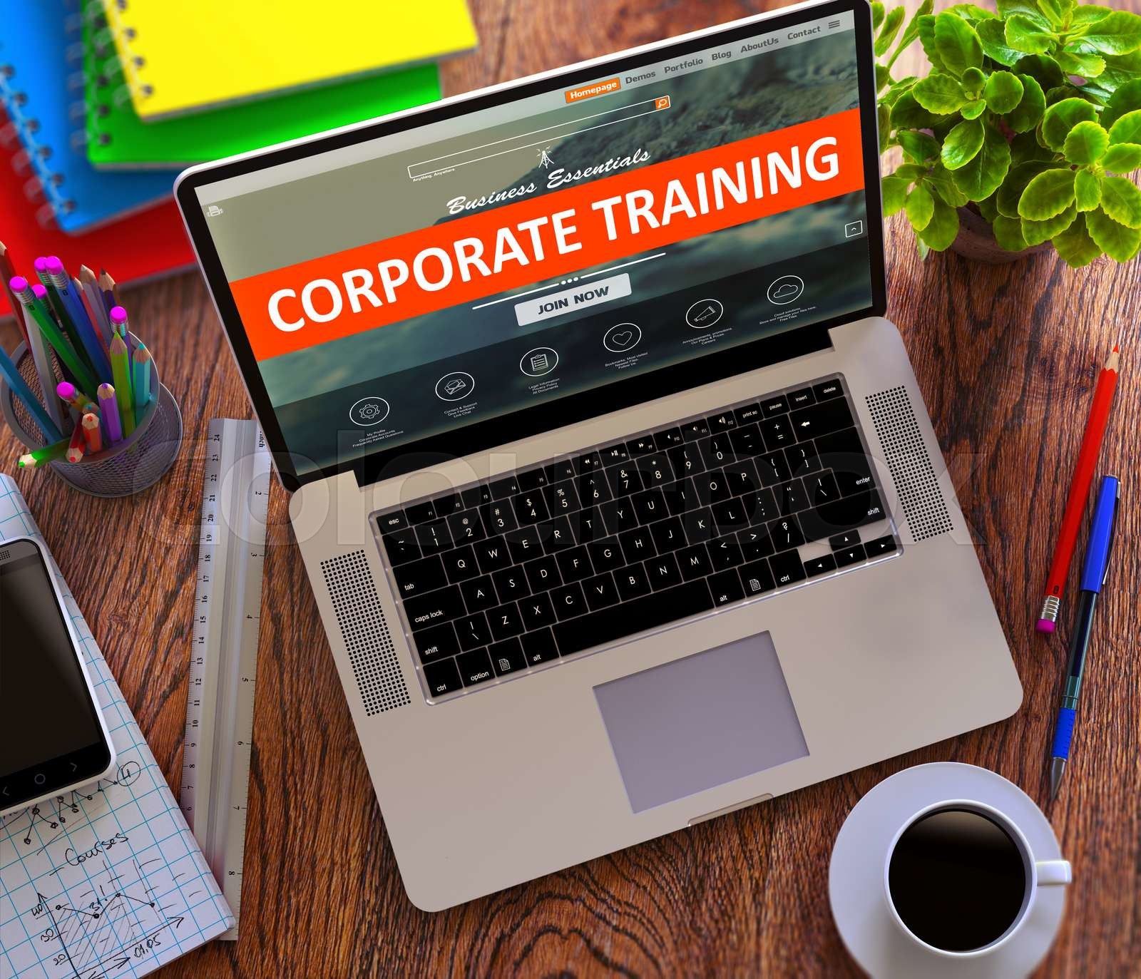 Corporate Training. Online Working Concept. | Stock image | Colourbox