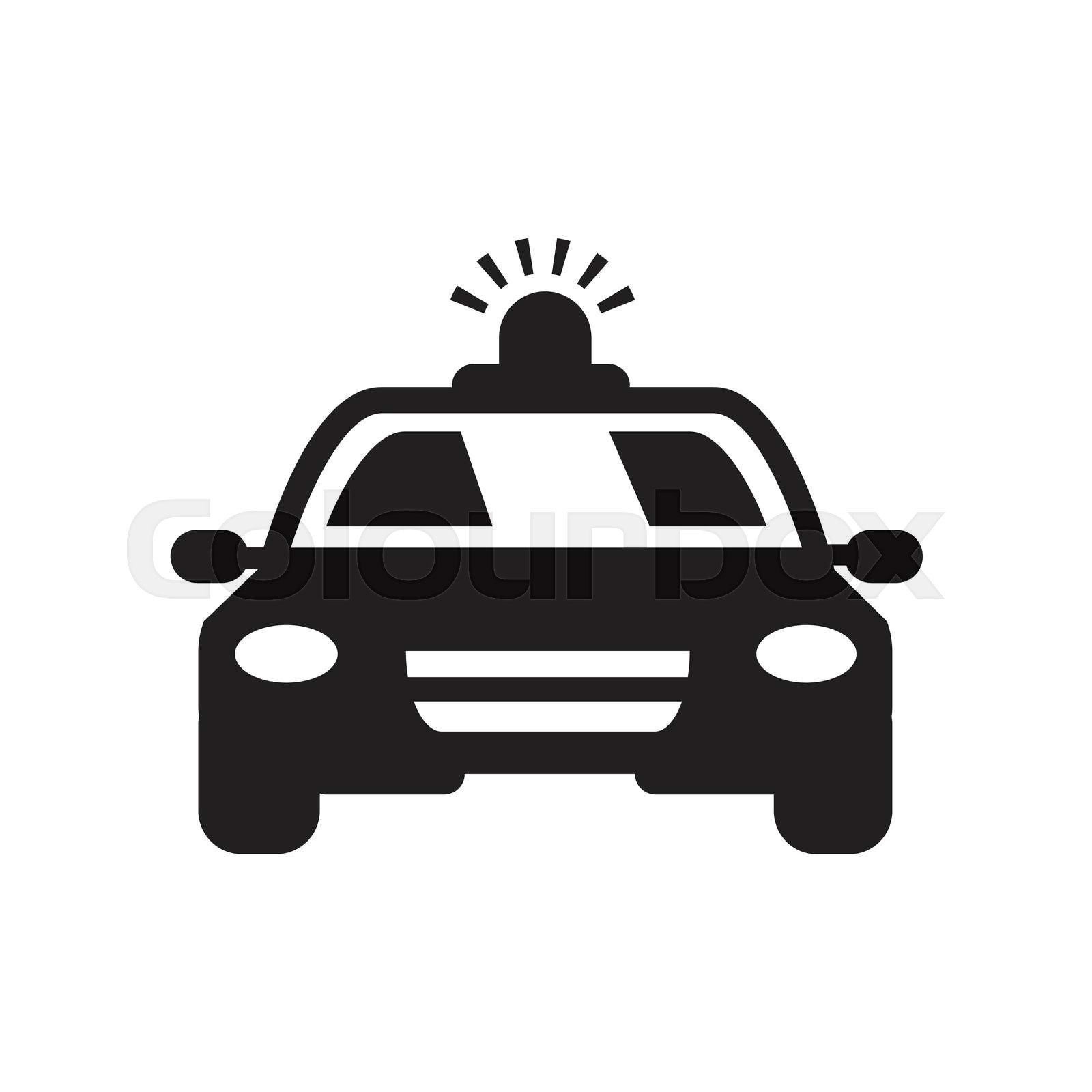 police car vector icon | Stock vector | Colourbox