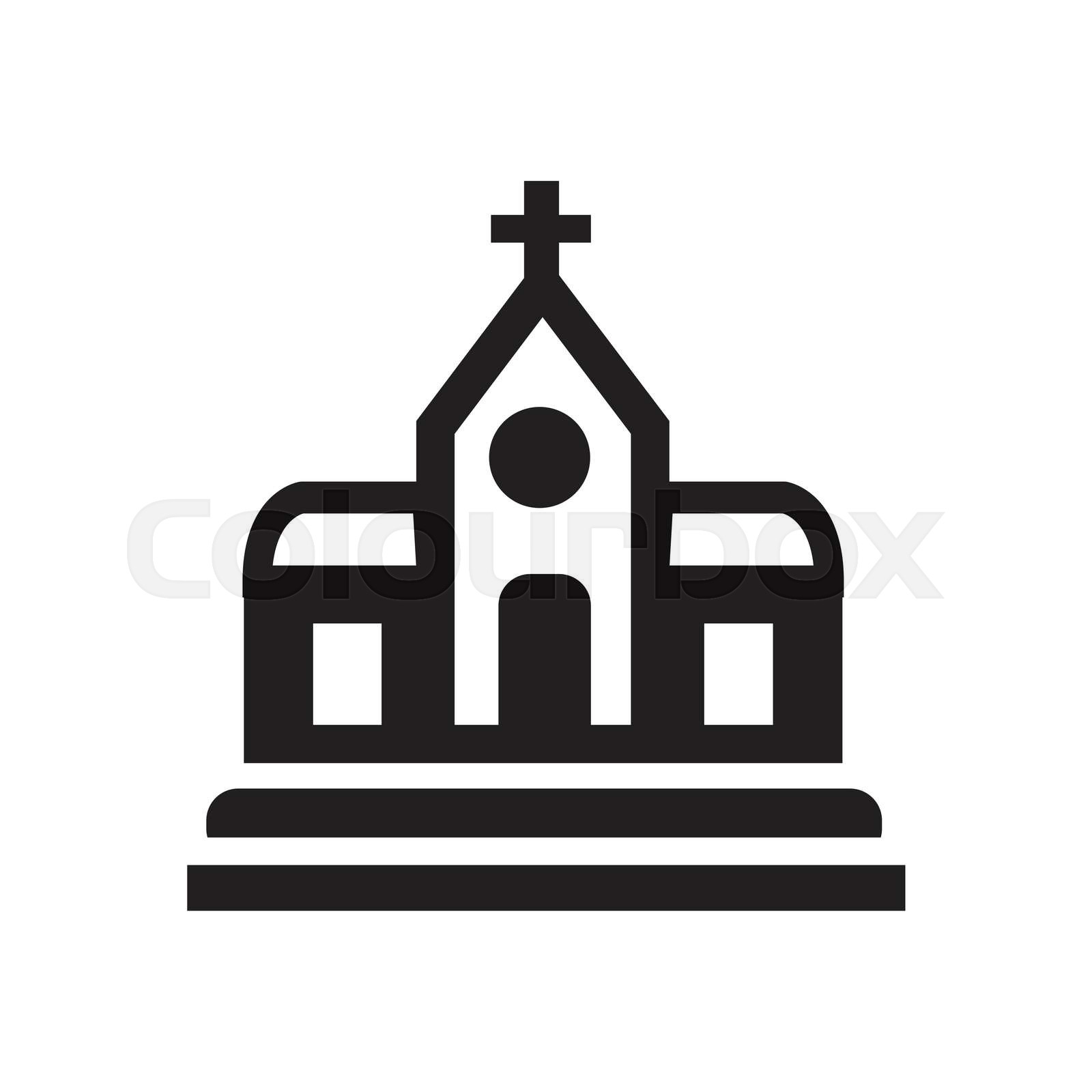 kirke, ikon, vektor | Stock vektor | Colourbox
