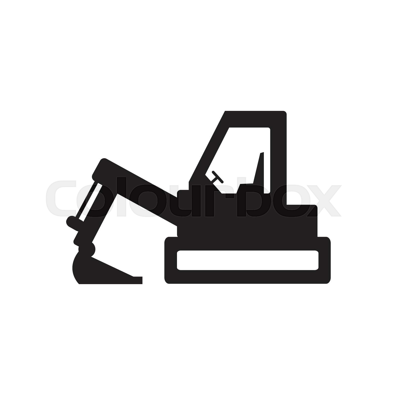 bagger, icon, graben | Stock-Vektor | Colourbox