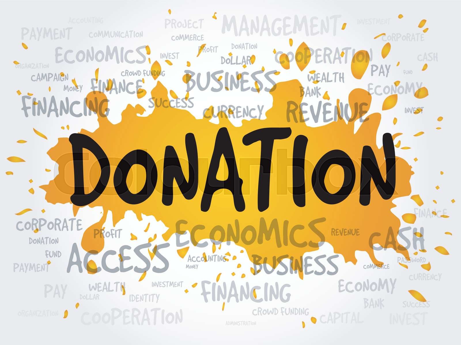 DONATION word cloud | Stock vector | Colourbox