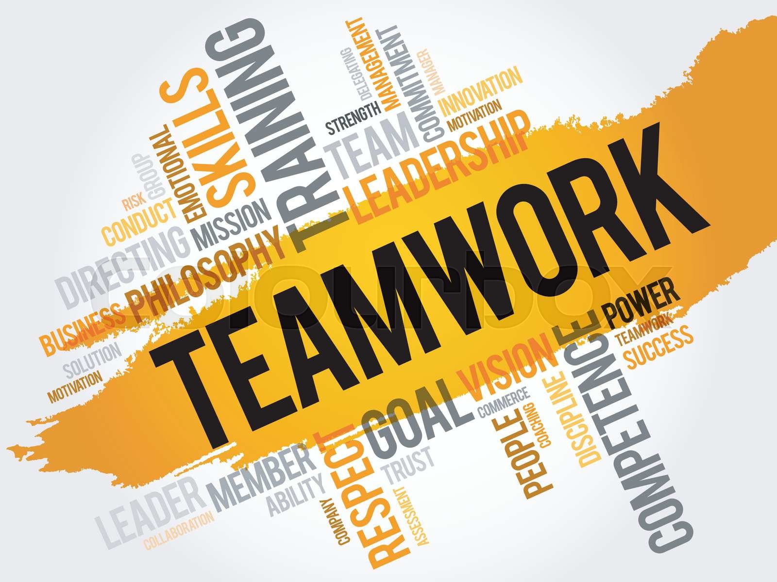 TEAMWORK word cloud | Stock vector | Colourbox