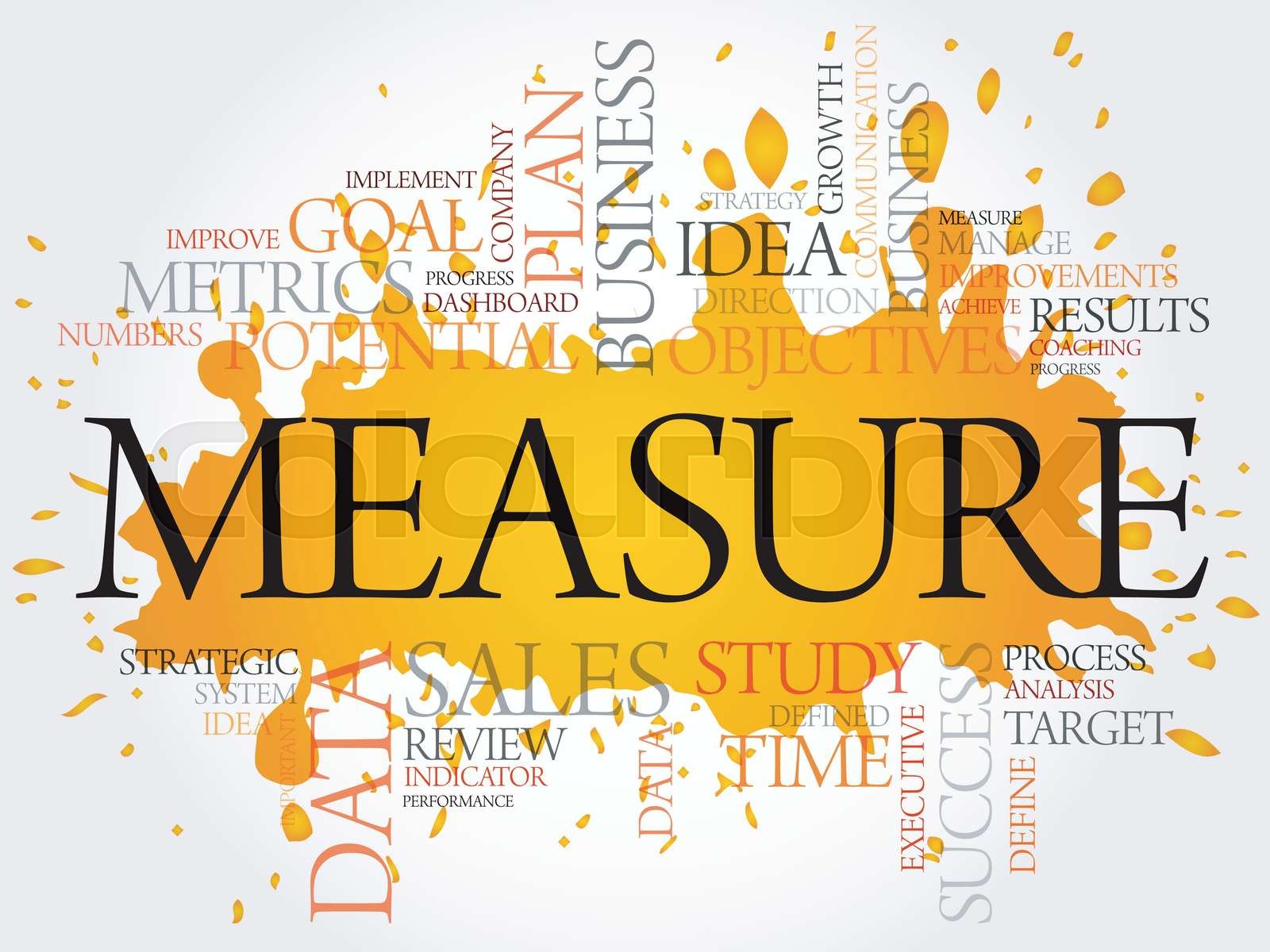 Measure Word Cloud Stock Vector Colourbox