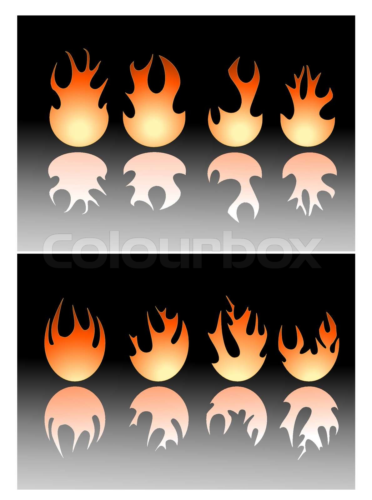 Vektor-Flamme-symbol | Stock-Vektor | Colourbox