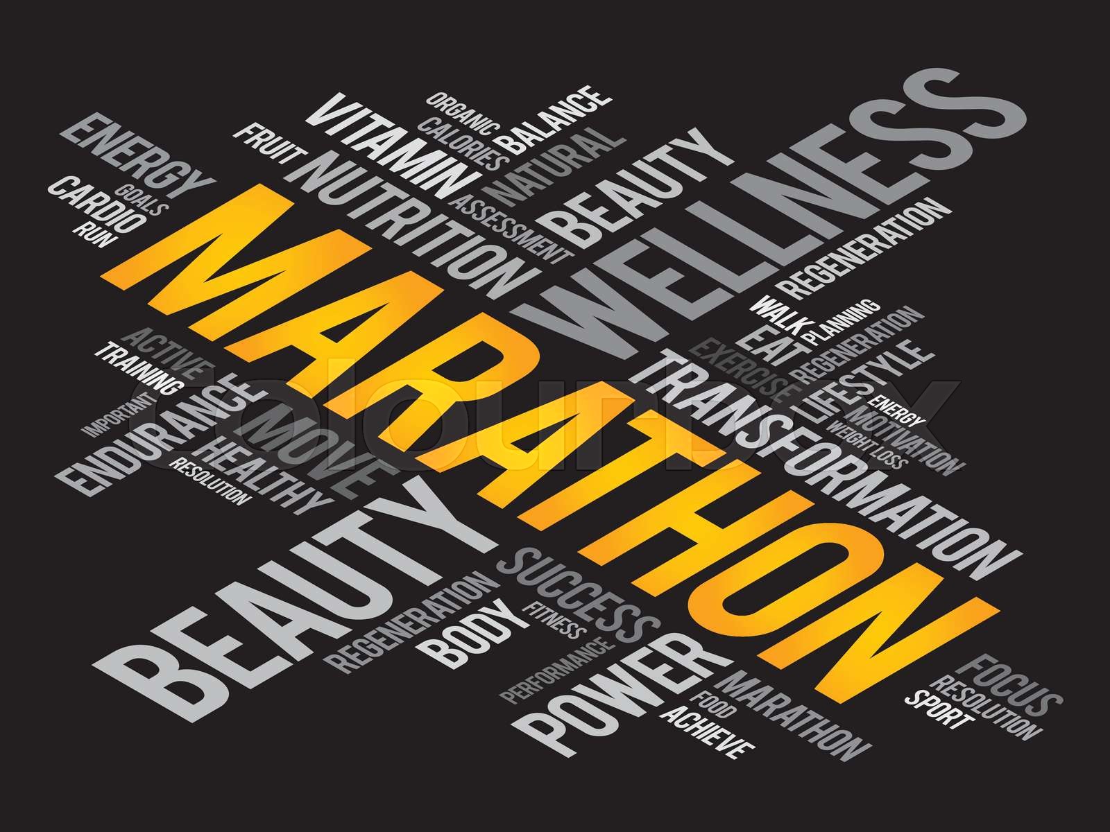 MARATHON word cloud | Stock vector | Colourbox